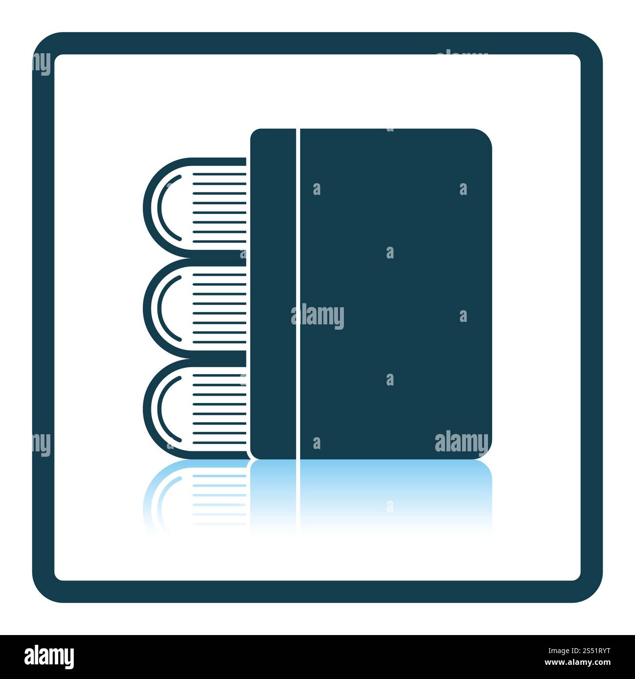 Stack of books icon. Shadow reflection design. Vector illustration ...