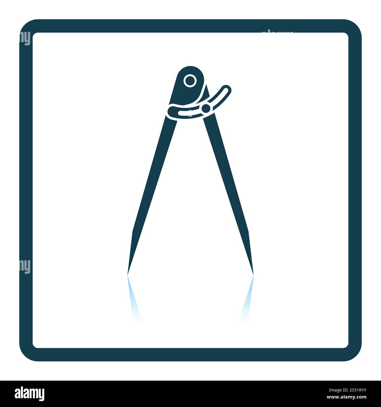 Compasses icon. Shadow reflection design. Vector illustration Stock ...