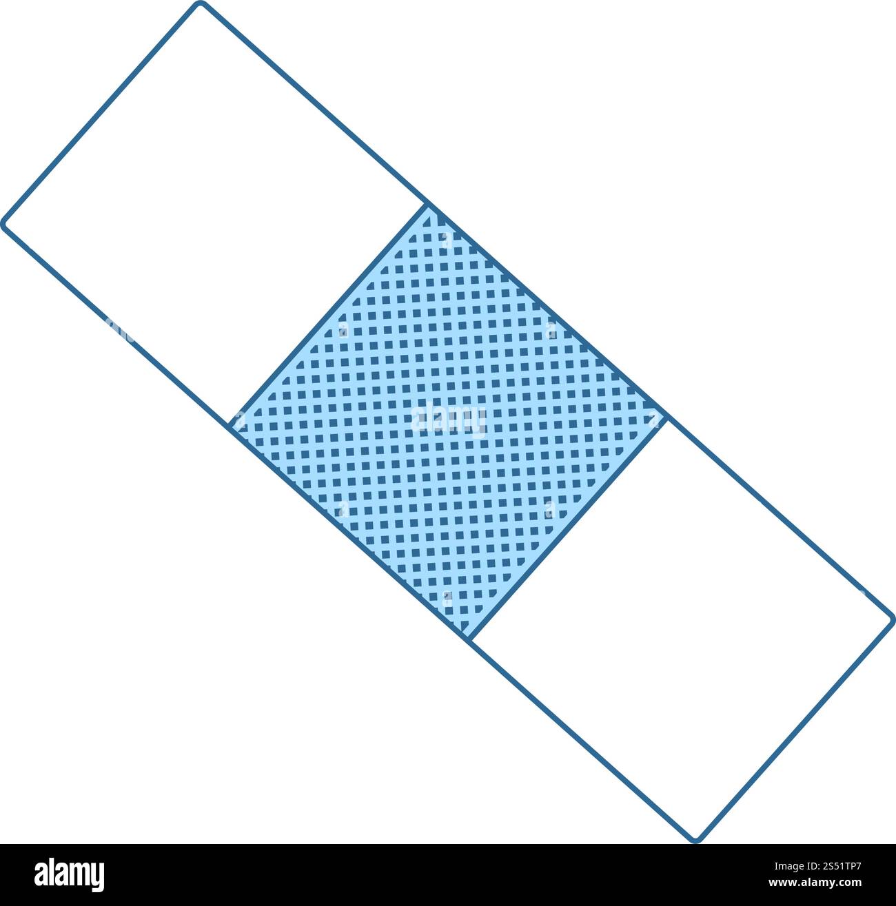 Medical Plaster Icon. Thin Line With Blue Fill Design. Vector ...
