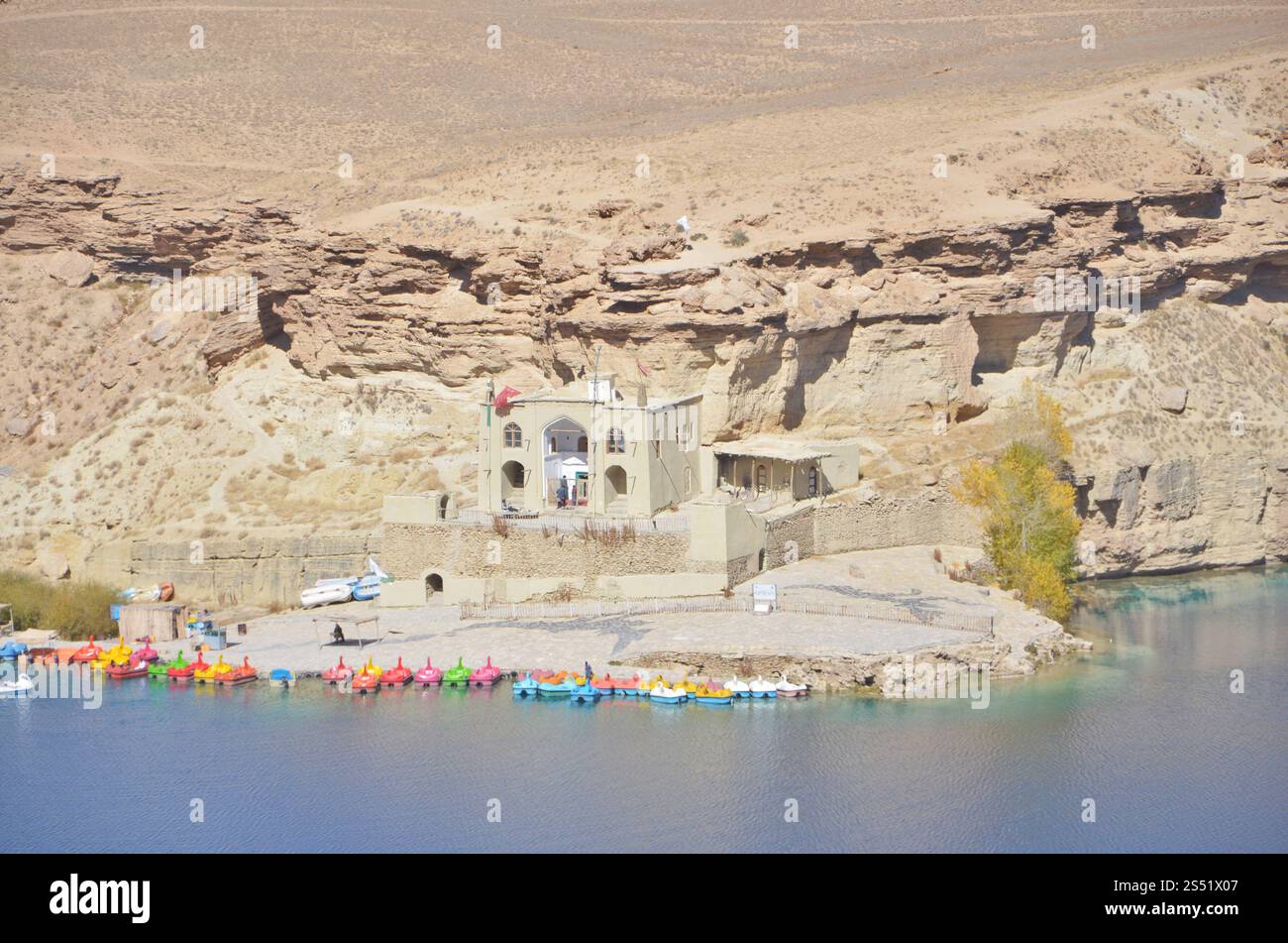 Ali Mosque on the lake in Band-e Amir National Park, Afghanistan Stock ...
