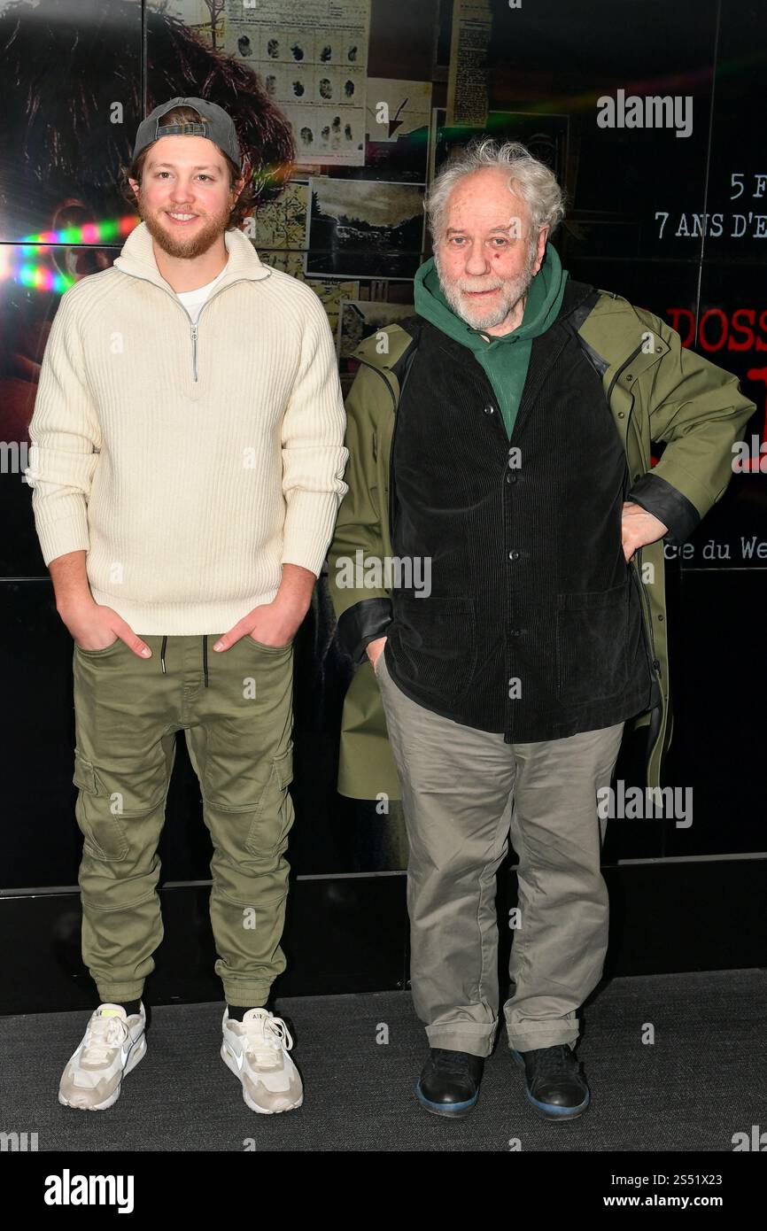 French actor Anthony Bajon poses with French actor Jackie Berroyer for ...