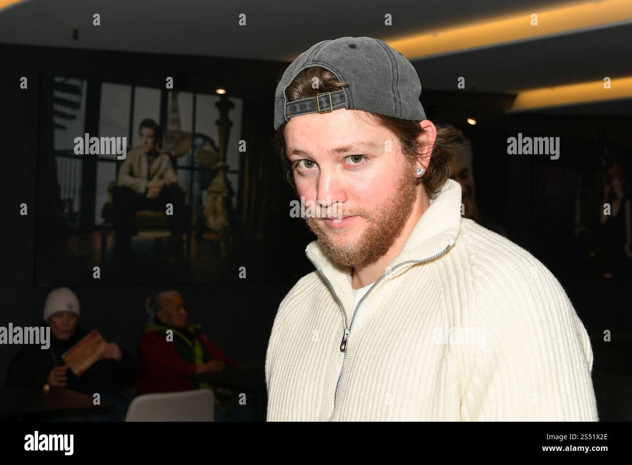 Paris, France. 13th Jan, 2025. French actor Anthony Bajon poses for a ...