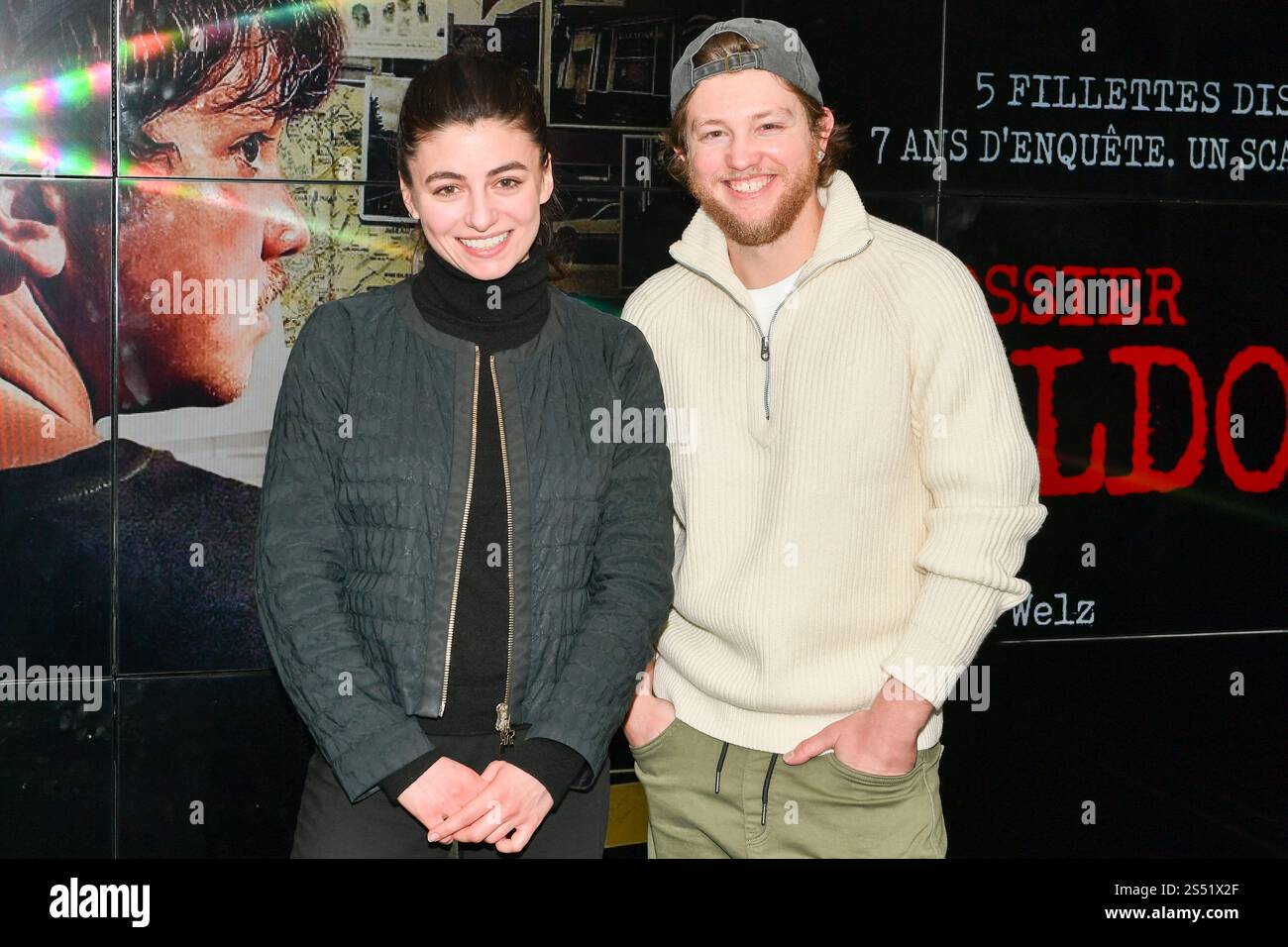 French actress Alba Gaia Bellugi poses with French actor Anthony Bajon ...