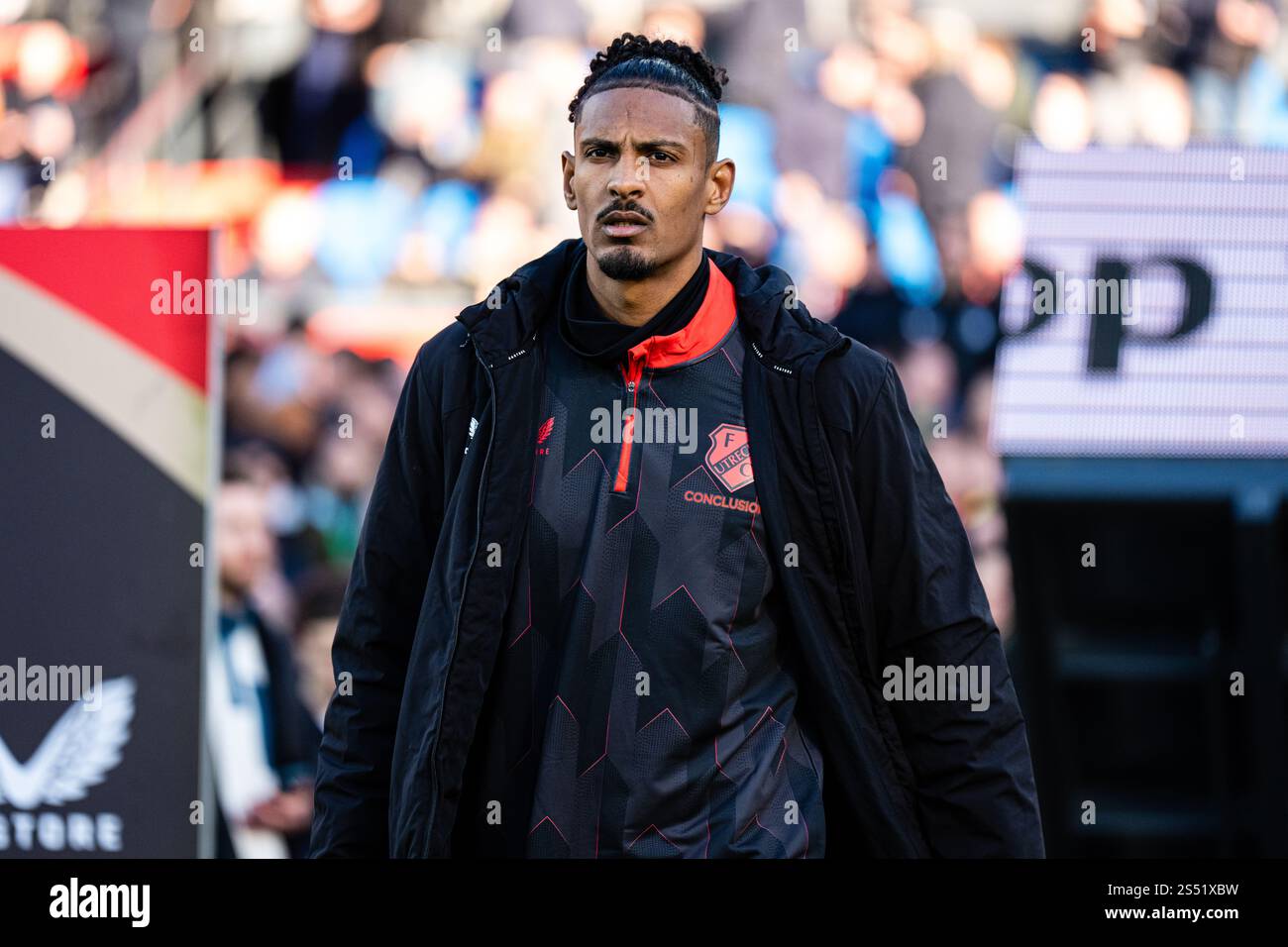 Rotterdam, The Netherlands. 12th Jan, 2025. Rotterdam - Sebastien Haller of FC Utrecht during ...