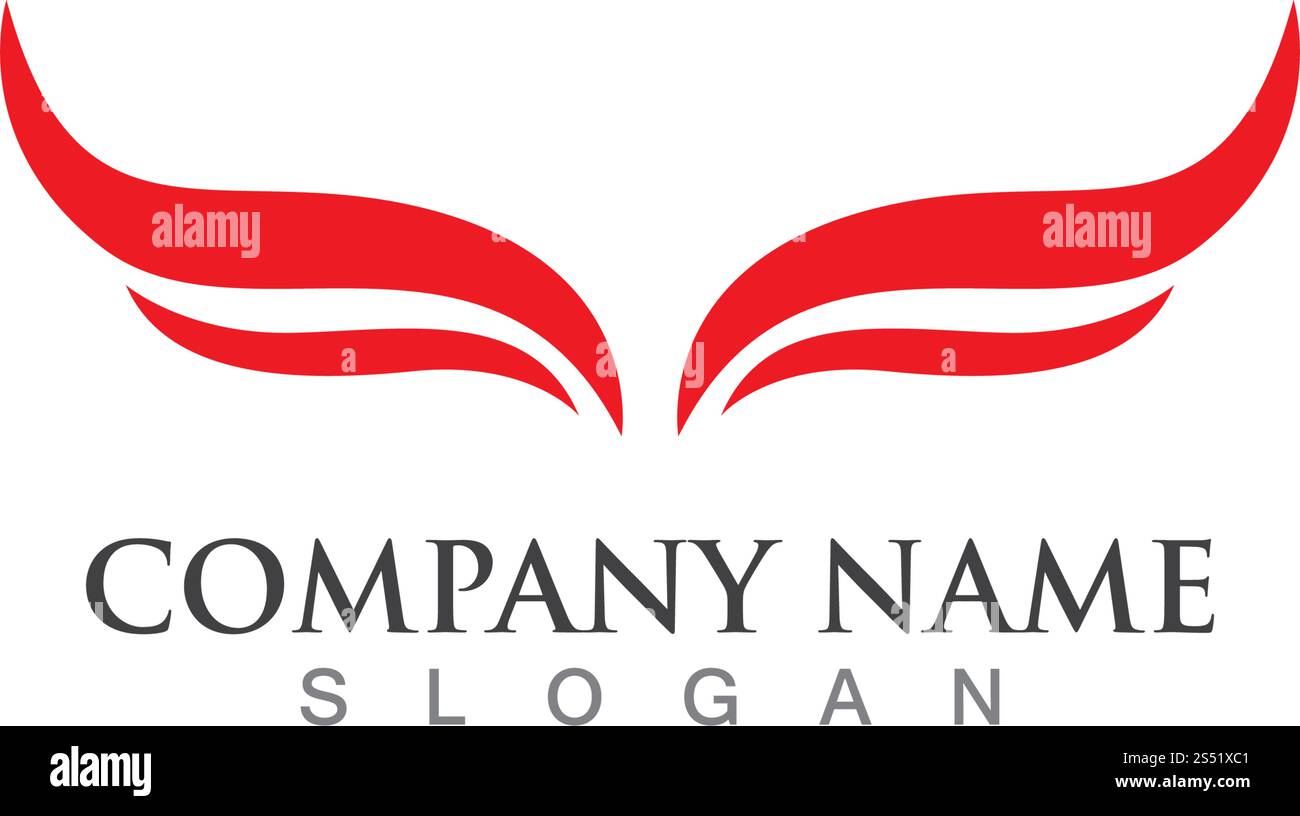 Wing logo and symbol business template vector Stock Vector Image & Art ...