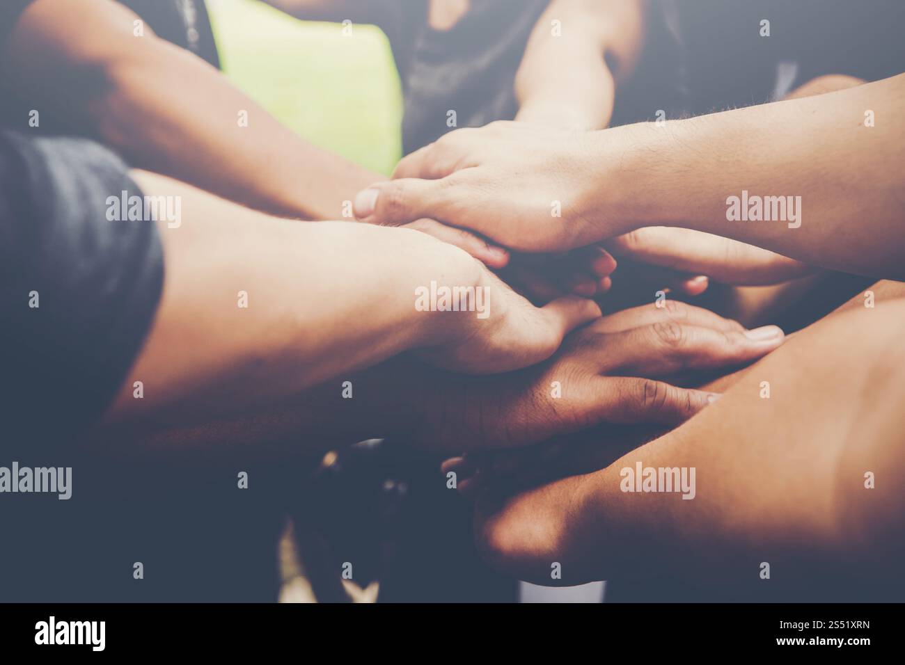 Business teamwork join hands together. Business teamwork concept Stock ...