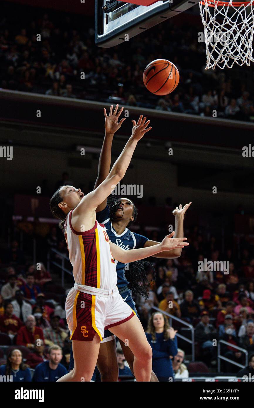 USC Trojans guard Kayleigh Heckel (9) scores against Penn State Lady ...
