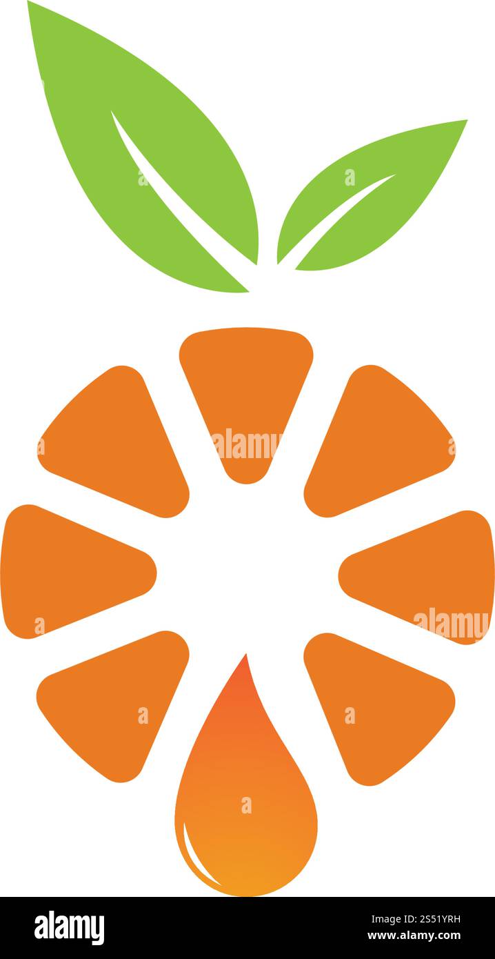 Orange logo design. Vector illustration Stock Vector Image & Art - Alamy