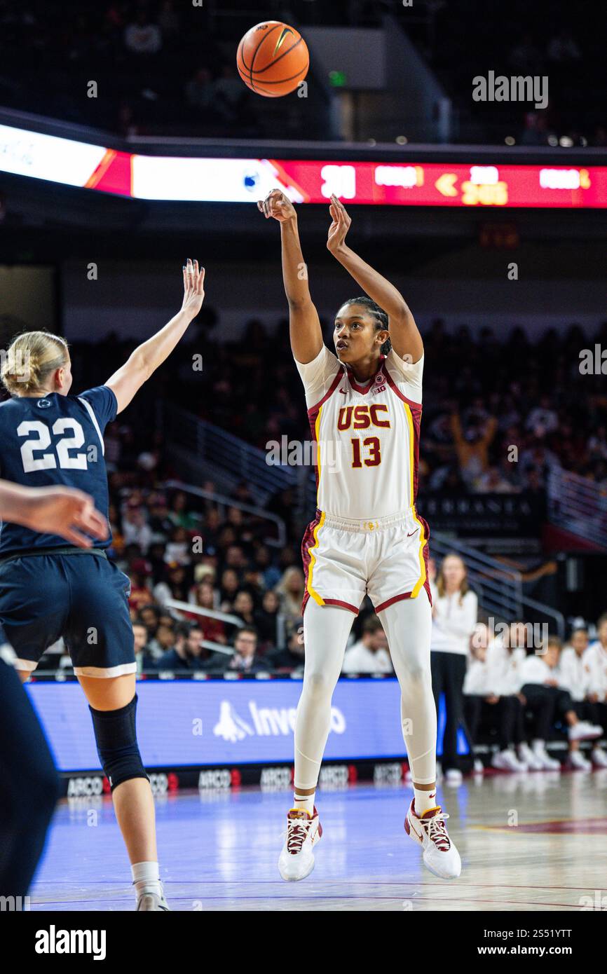 USC Trojans center Rayah Marshall (13) shoots over Penn State Lady ...