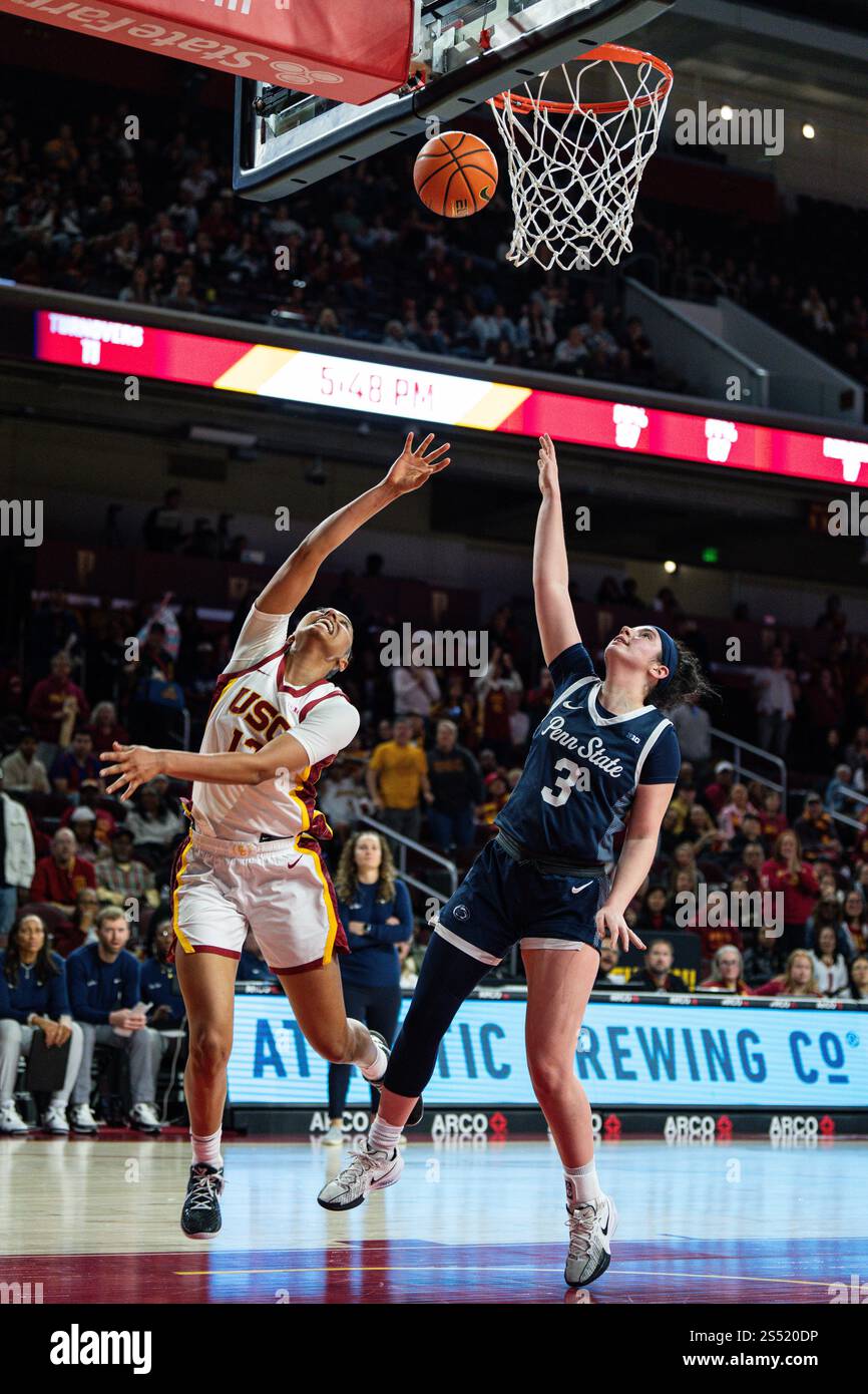 USC Trojans guard JuJu Watkins (12) scores against Penn State Lady ...