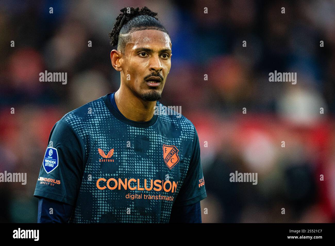 Rotterdam, The Netherlands. 12th Jan, 2025. Rotterdam - Sebastien Haller of FC Utrecht during ...