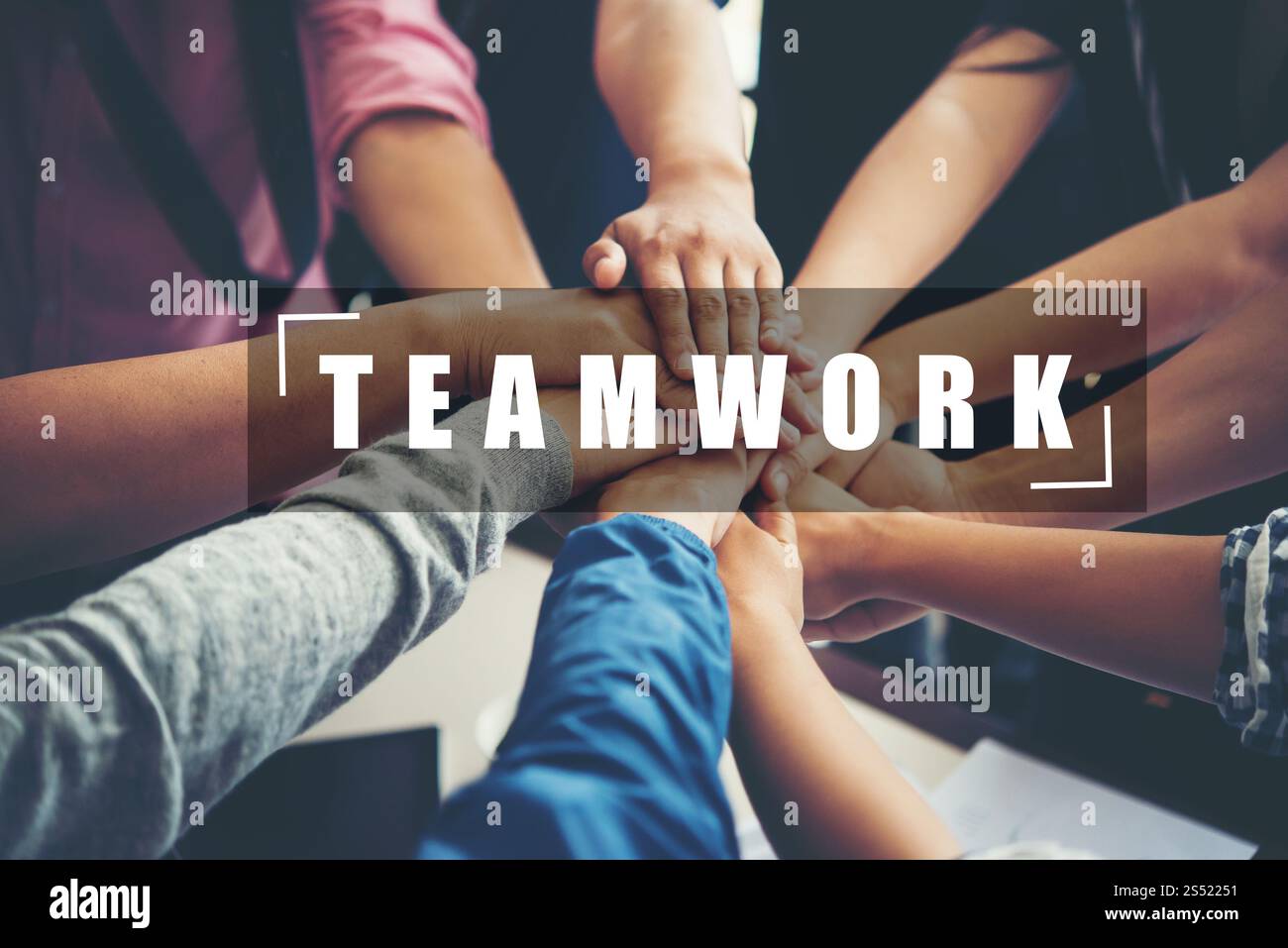 Teamwork togetherness collaboration, business teamwork concept ...