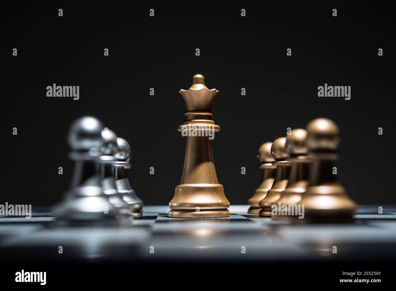 Chess photographed on chessboard while the game begin Stock Photo - Alamy
