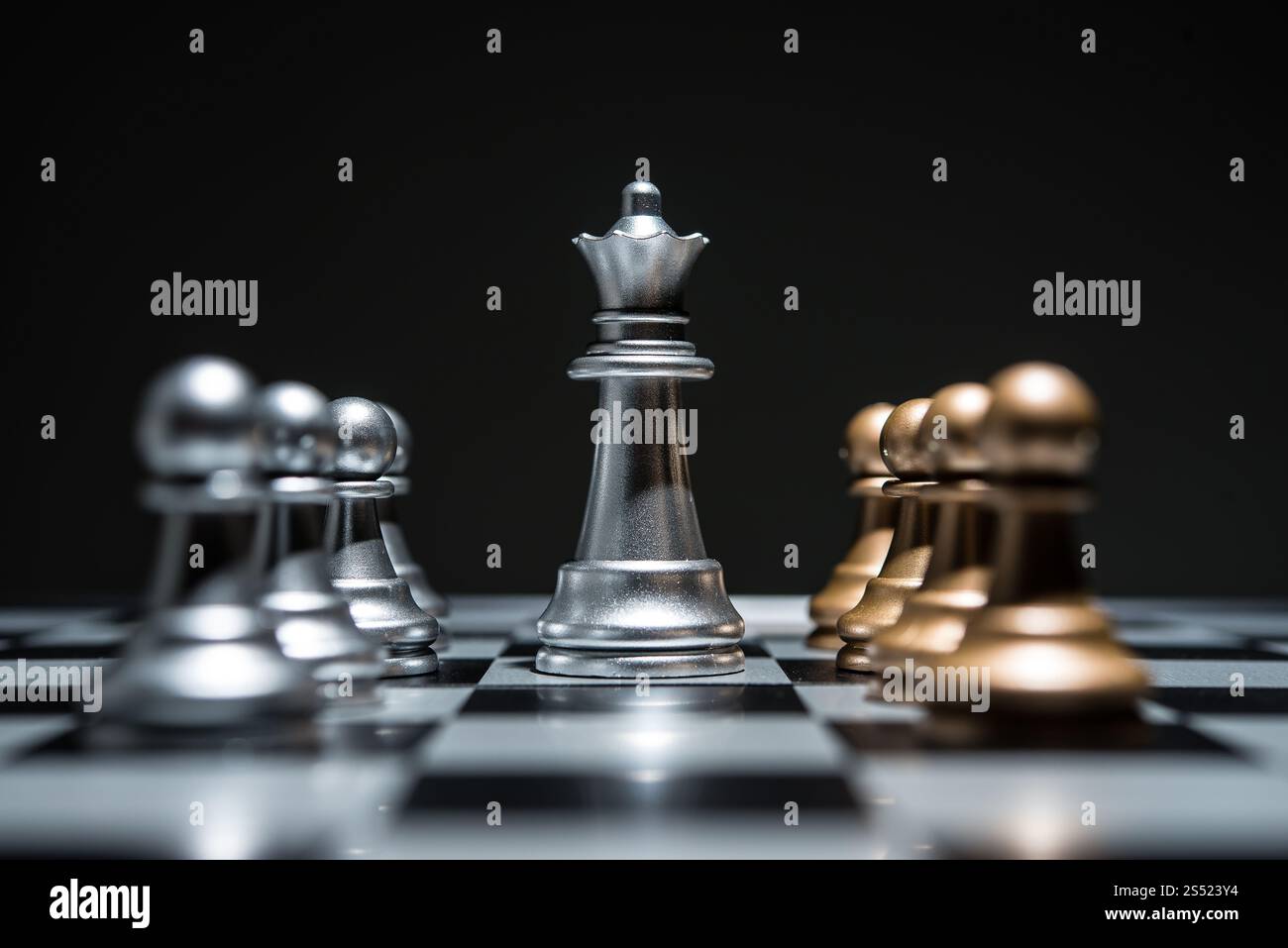 Chess photographed on chessboard while the game begin Stock Photo - Alamy