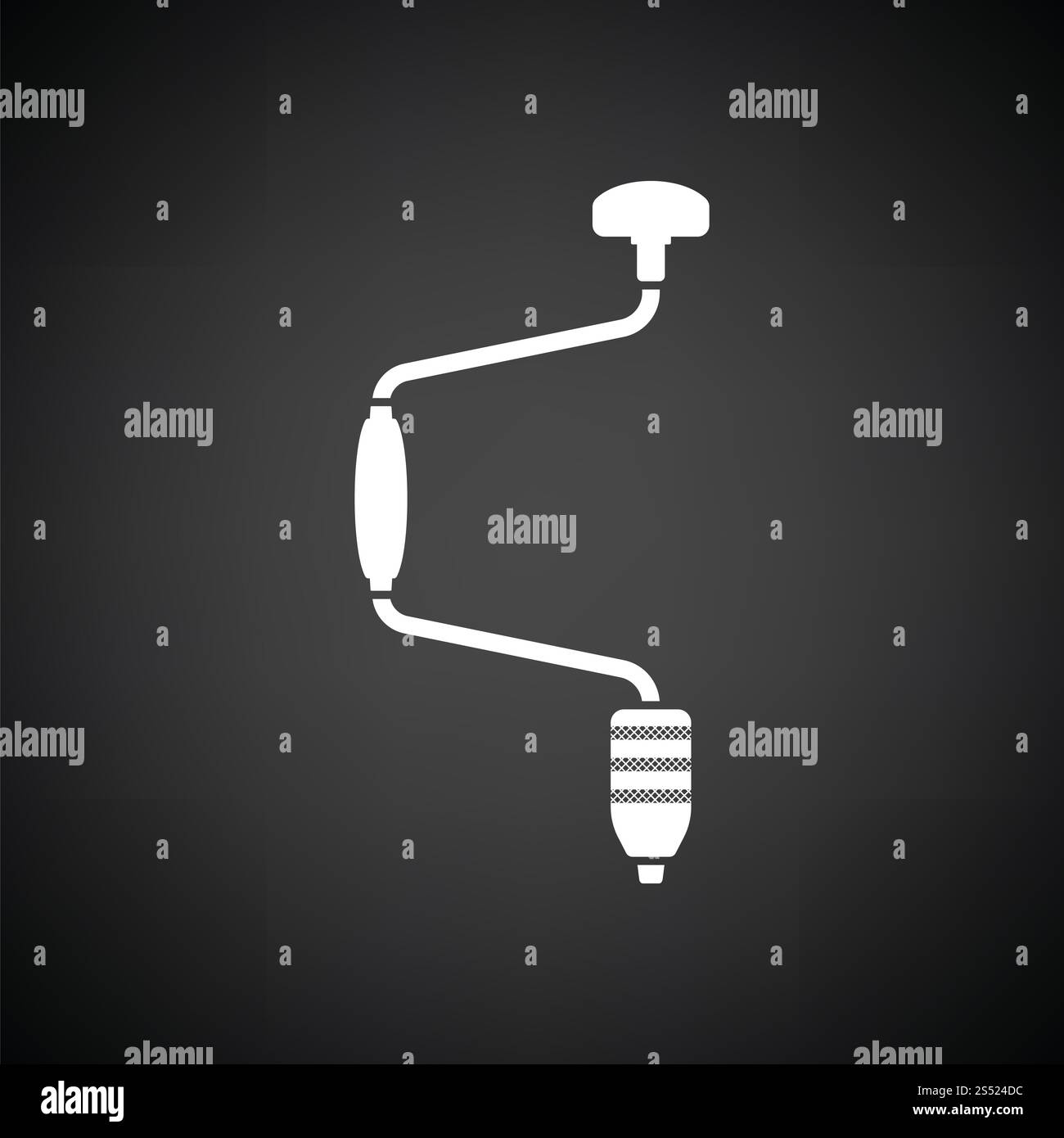 Auger icon. Black background with white. Vector illustration Stock ...