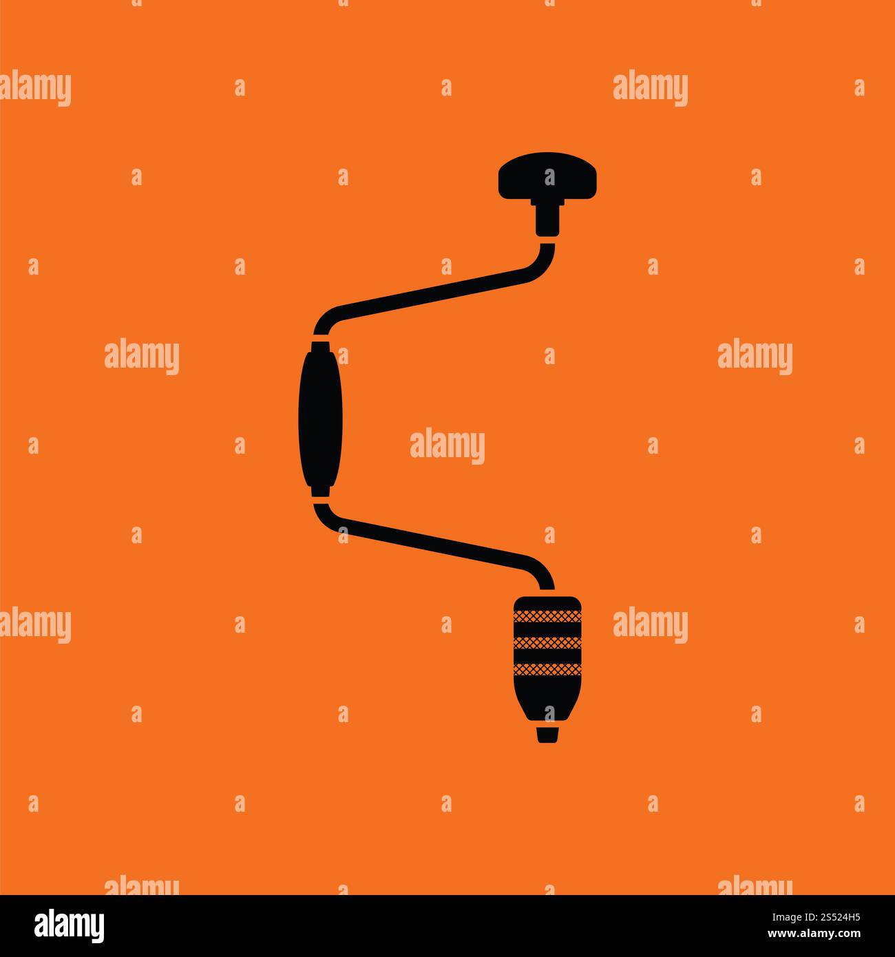 Auger icon. Orange background with black. Vector illustration Stock ...