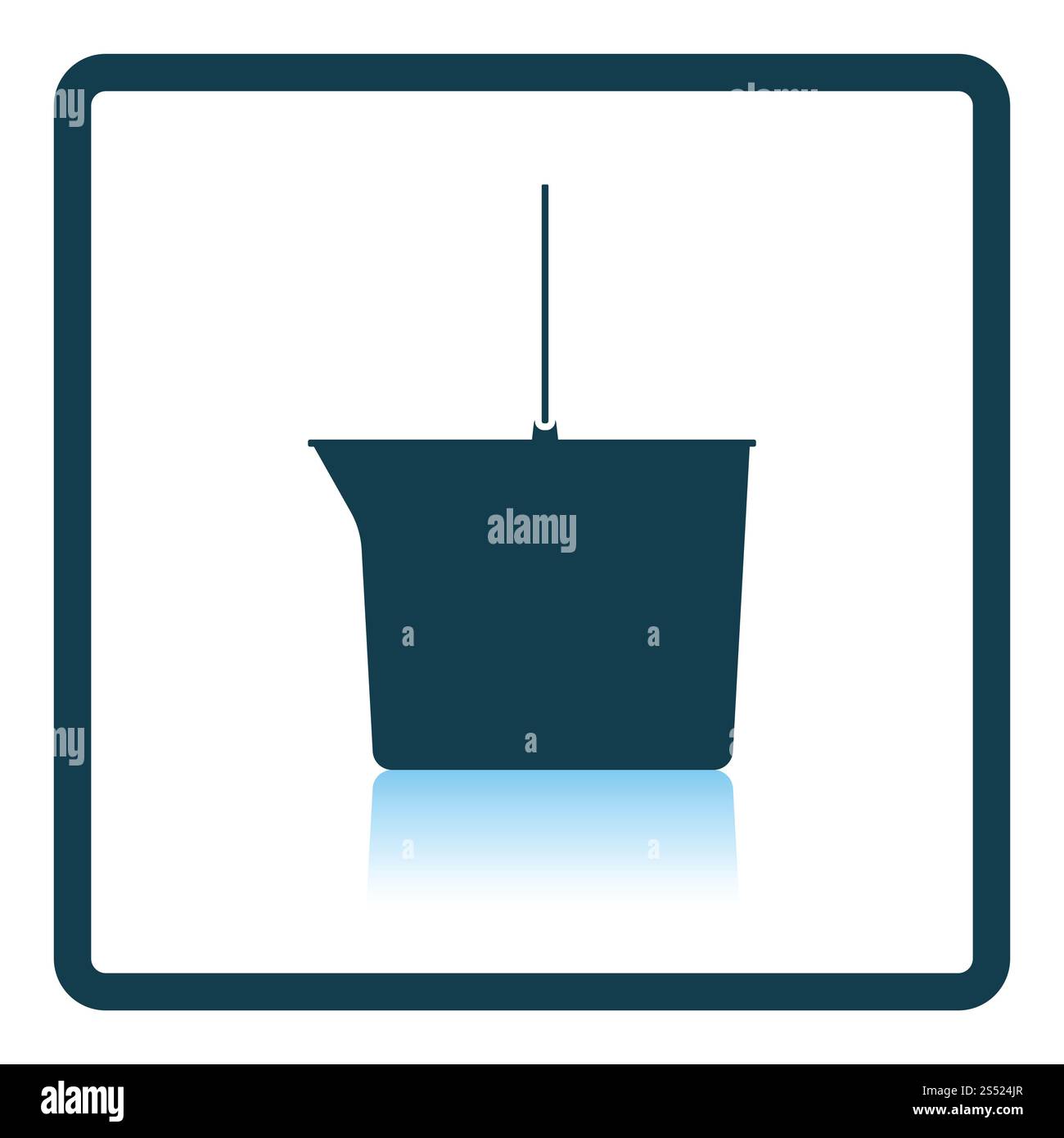 Icon of bucket. Shadow reflection design. Vector illustration Stock ...