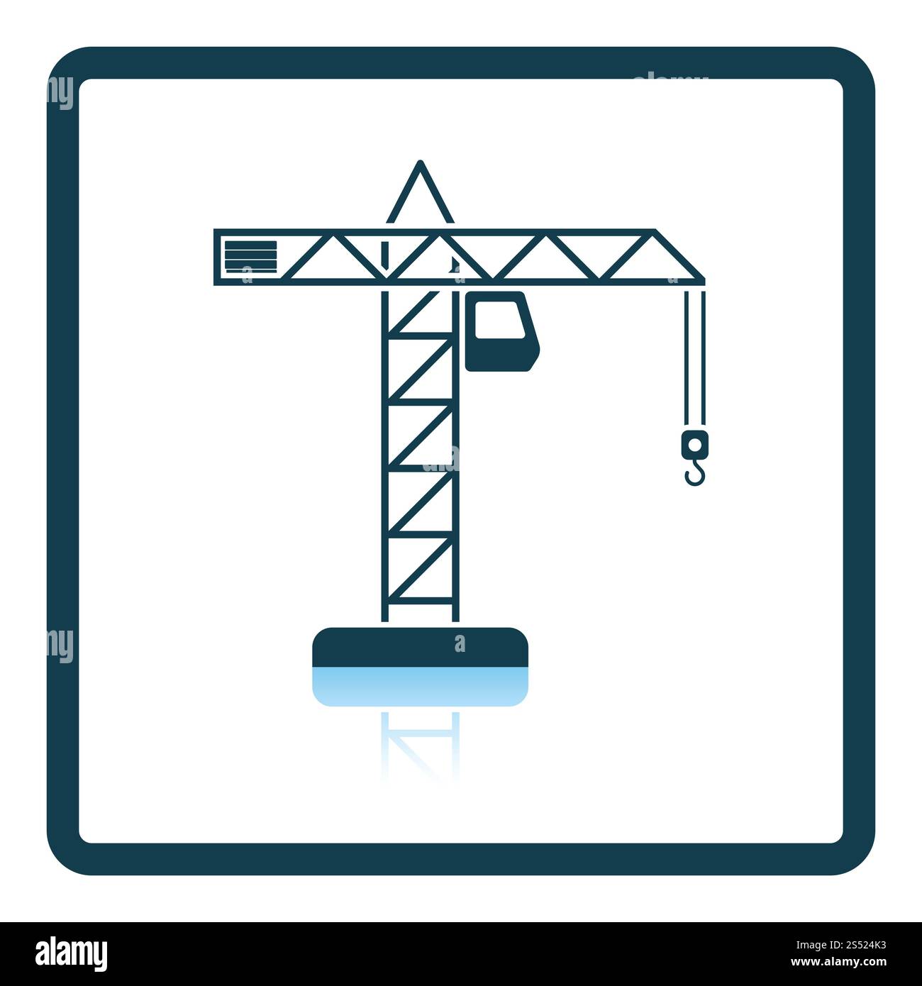 Icon of crane. Shadow reflection design. Vector illustration Stock ...