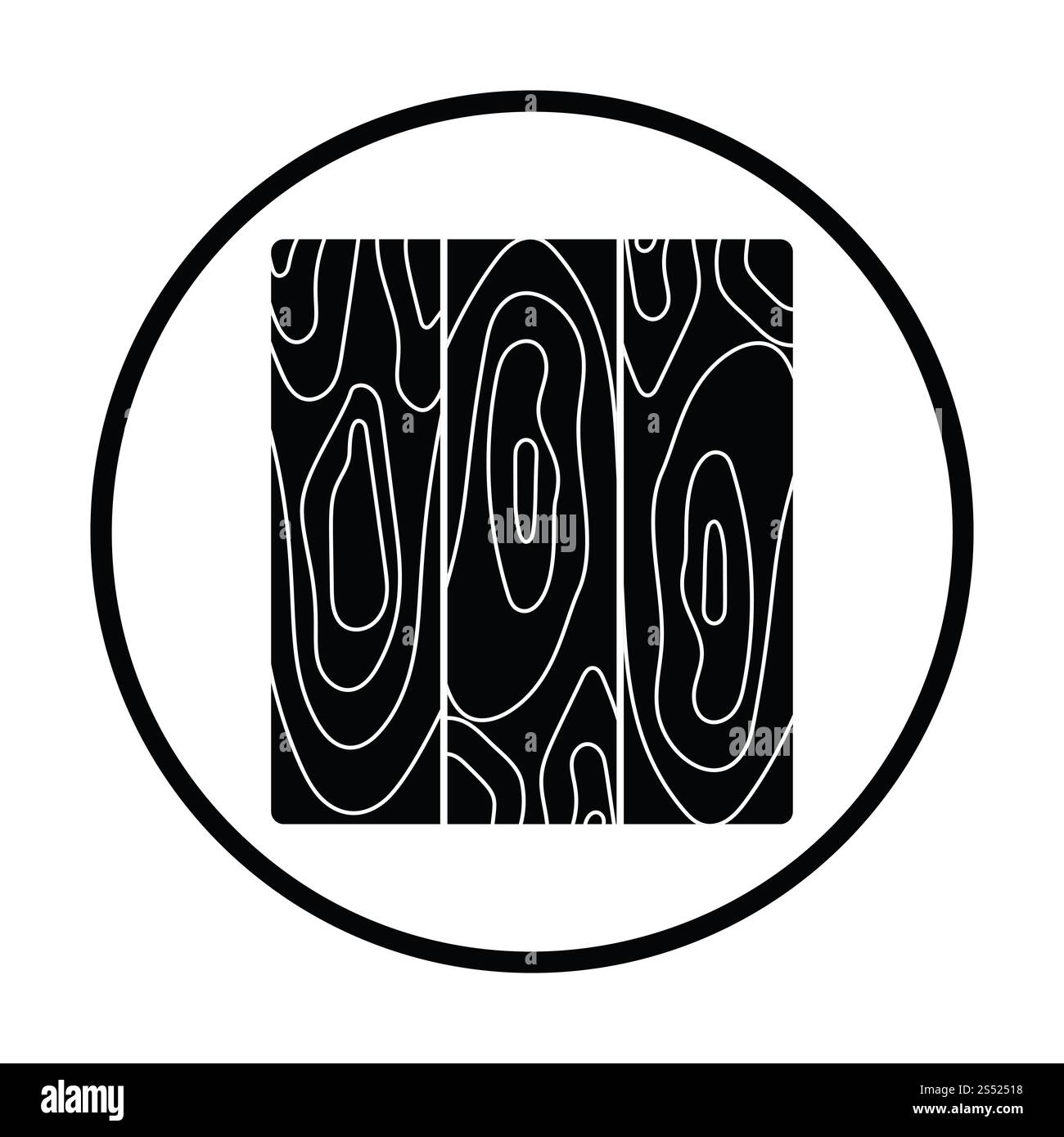 Icon of parquet plank pattern. Thin circle design. Vector illustration ...