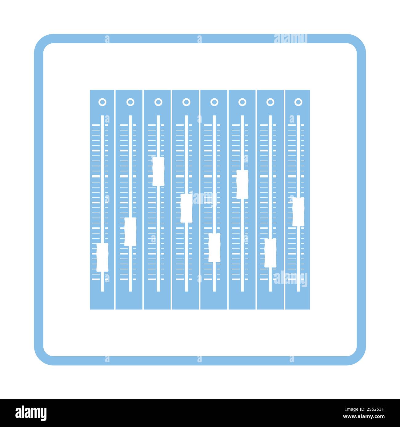 Music equalizer icon. Blue frame design. Vector illustration Stock ...