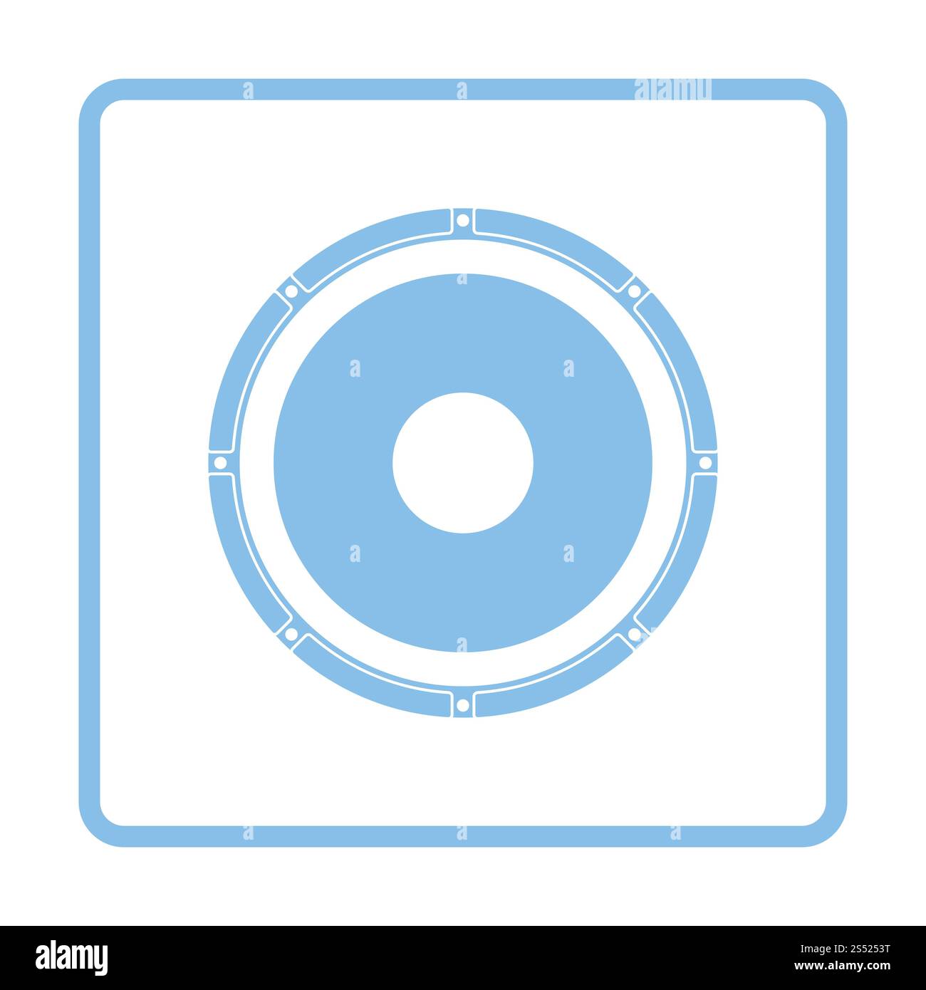Loudspeaker icon. Blue frame design. Vector illustration Stock Photo ...