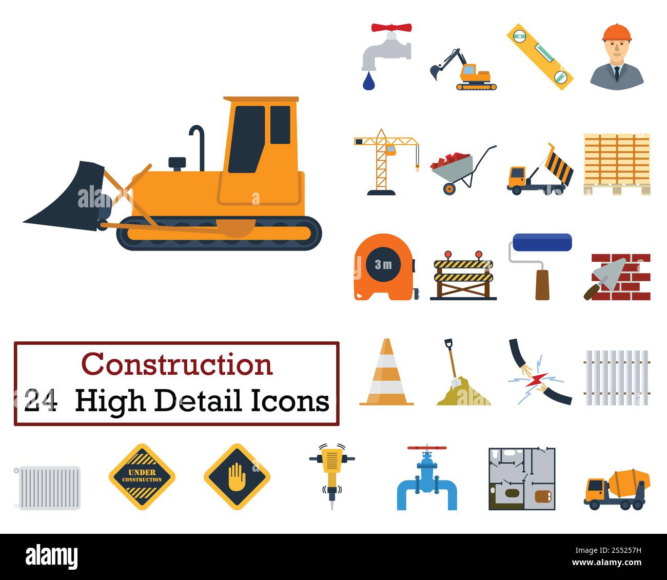 Color scheme icons set Cut Out Stock Images & Pictures - Alamy