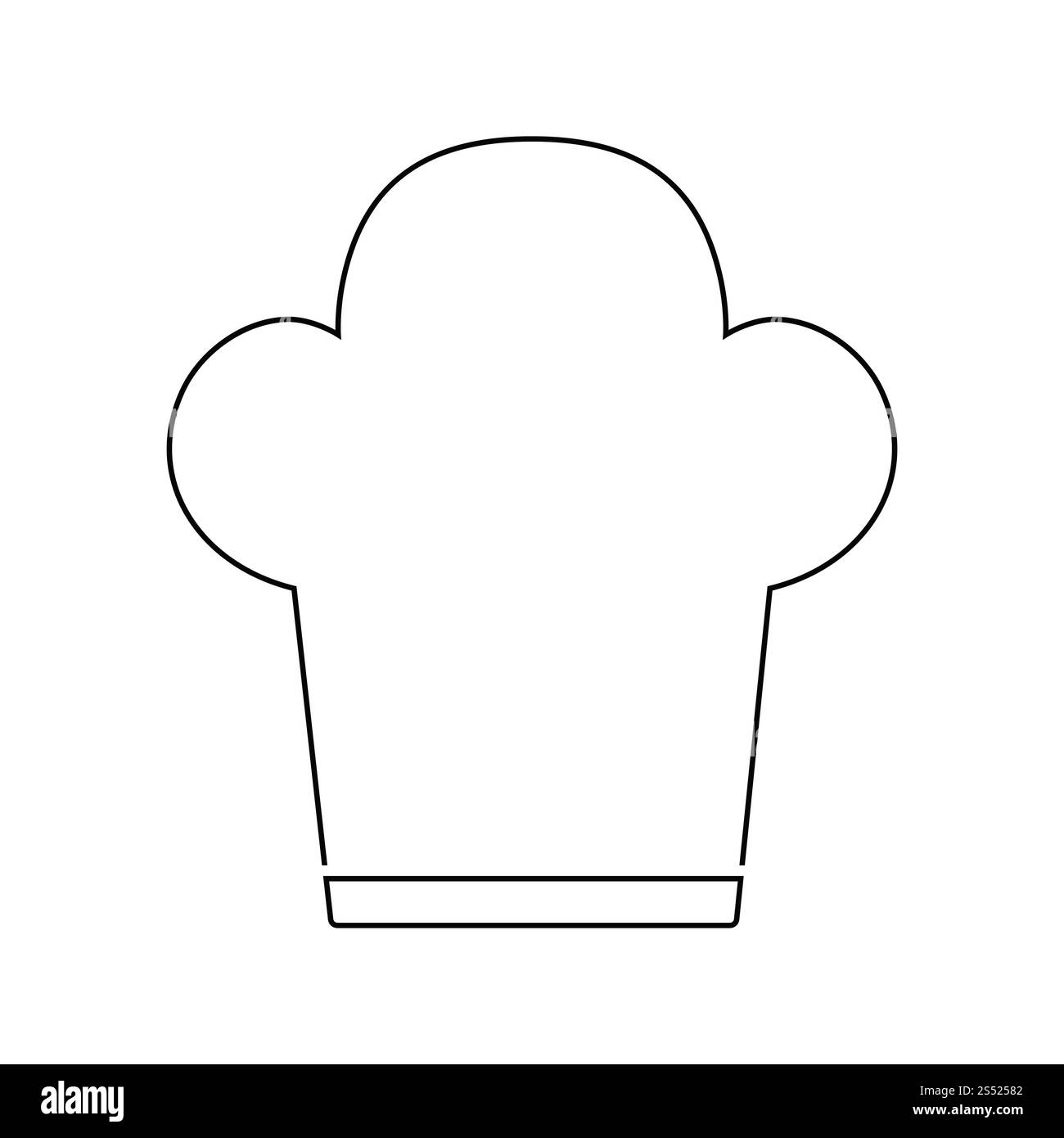 Chief cap icon. Thin line design. Vector illustration Stock Photo - Alamy