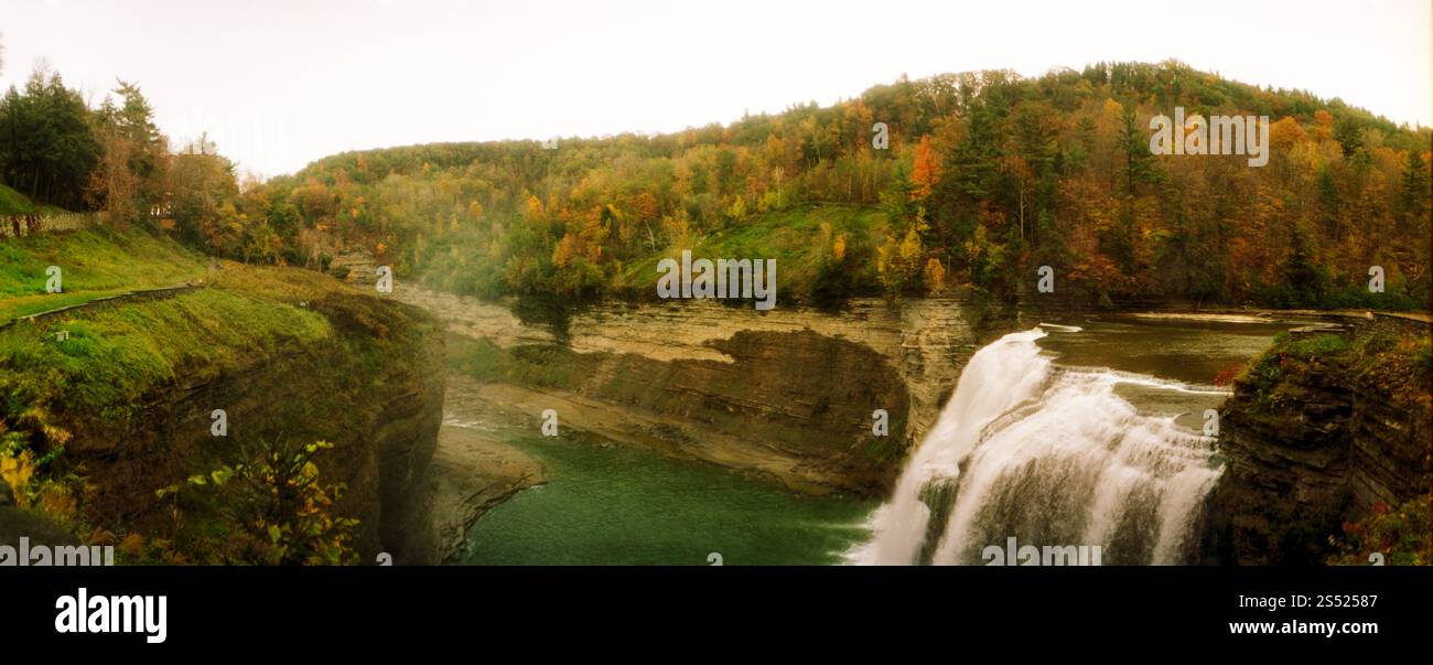Panoramic view of Letchworth State Park, EastFinger Lakes Region ...