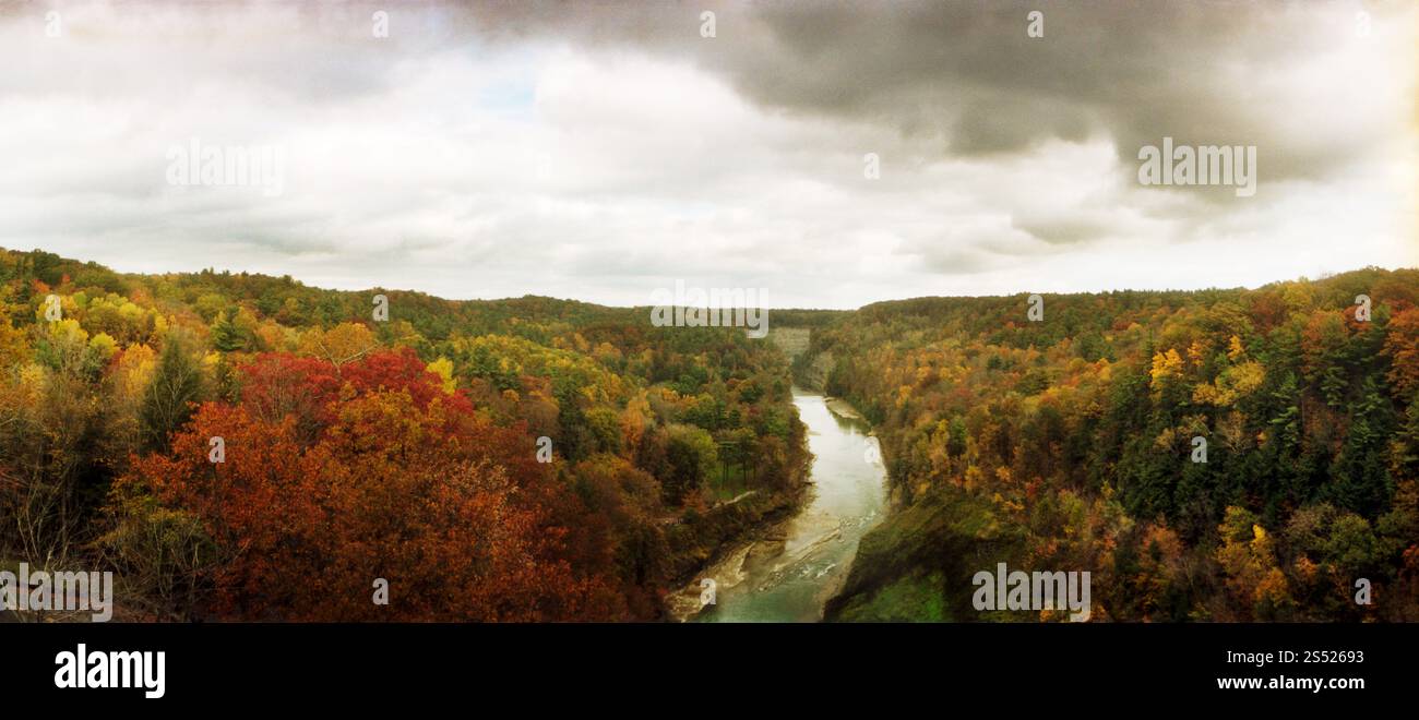 Panoramic view of Letchworth State Park, EastFinger Lakes Region ...