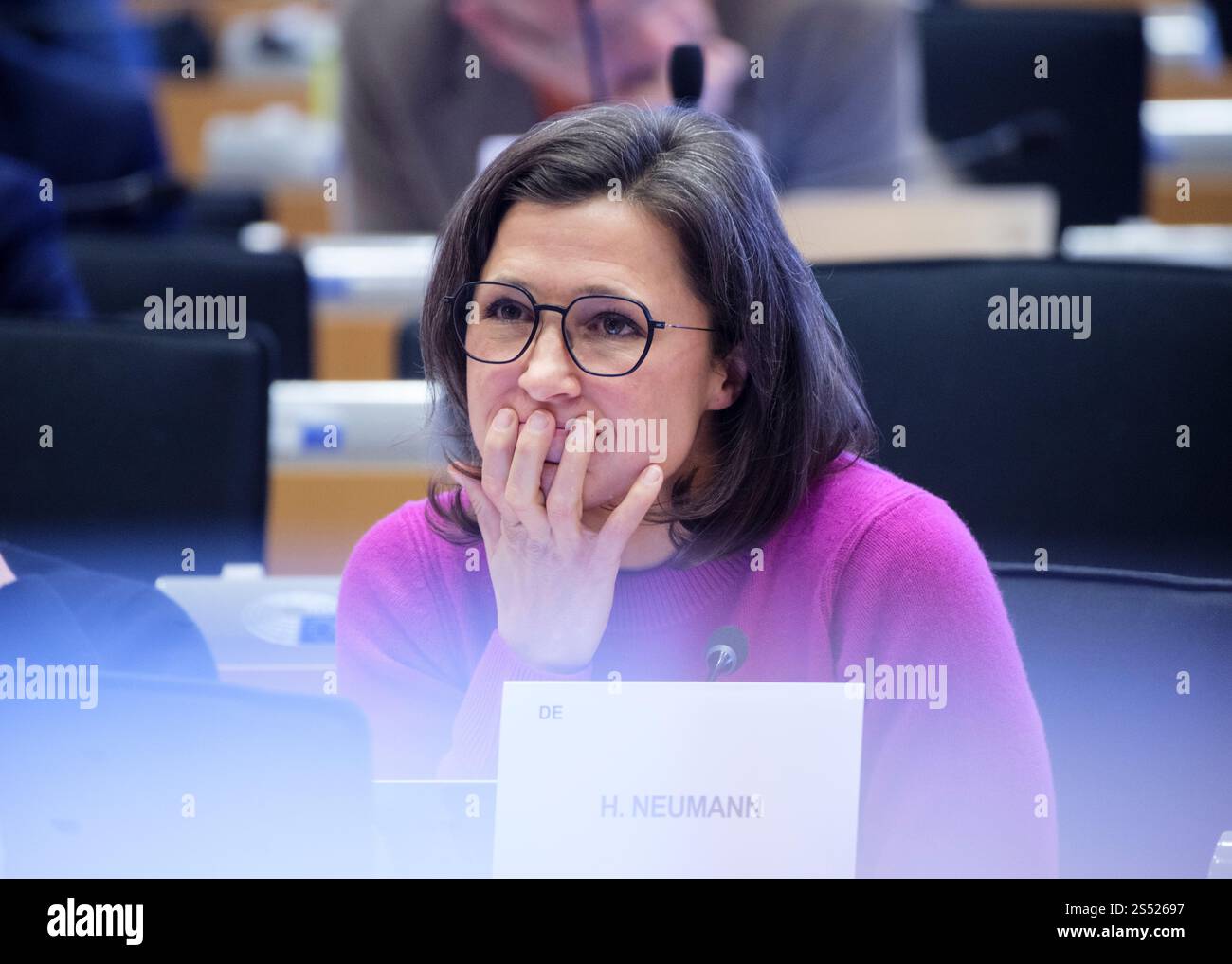 13 January 2025, Belgium, Brüssel: German MEP Hannah Neumann (Bündnis ...