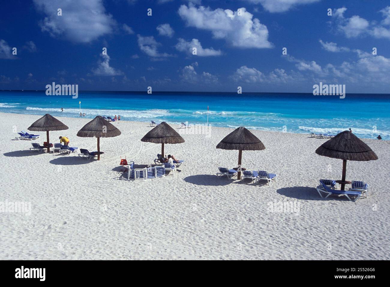 a Beach near Cancun on Yucatan in the Province Quintana Roo in Mexico ...