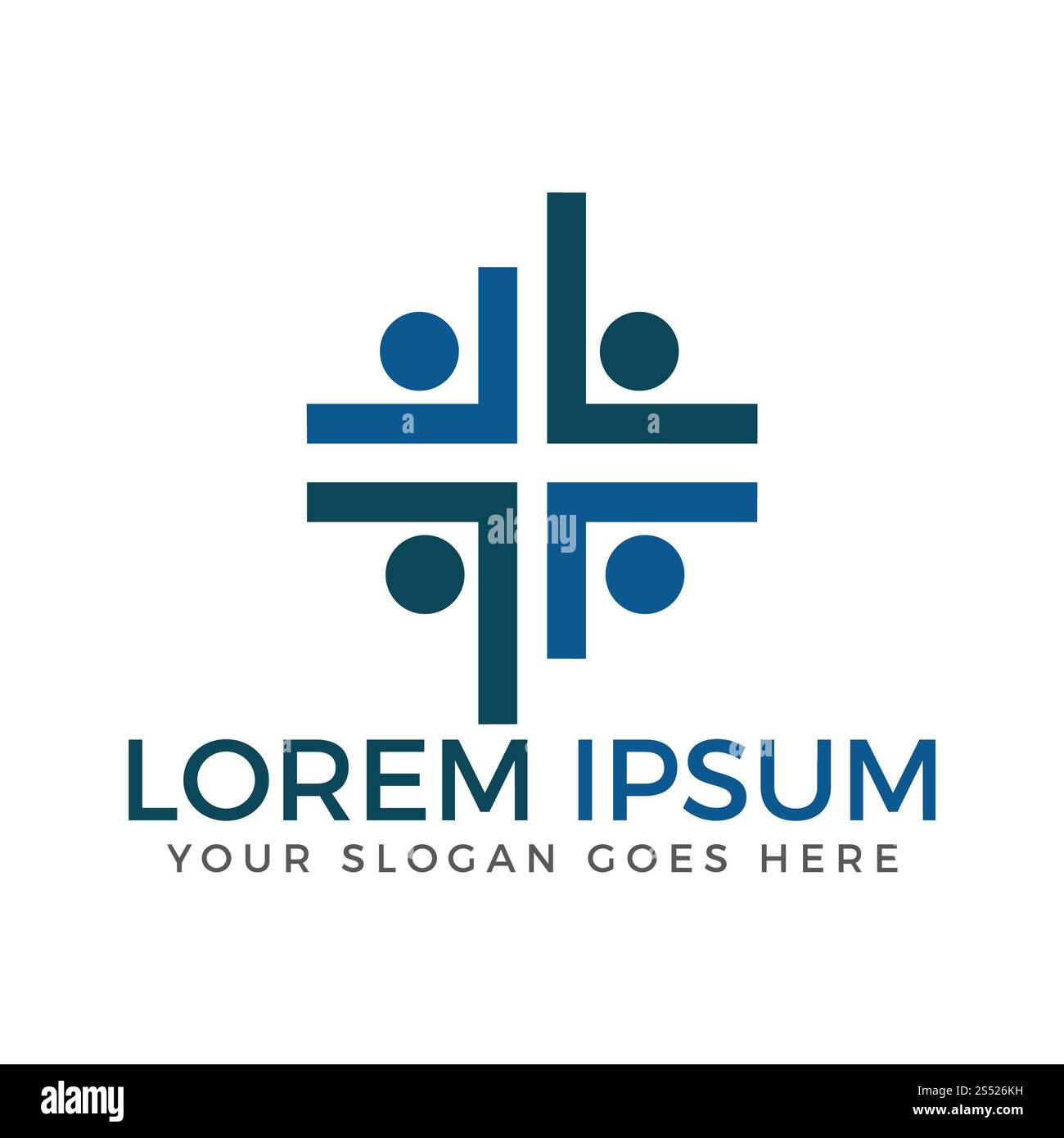 Human cross medical or church logo Stock Photo - Alamy