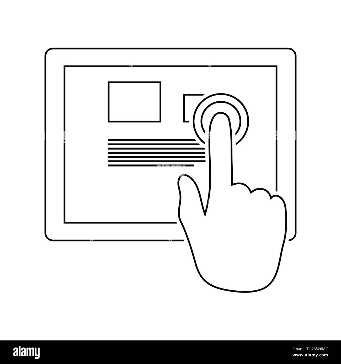 Simple laptop illustration hand Cut Out Stock Images & Pictures - Alamy