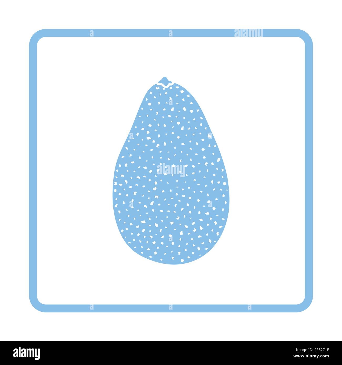 Avocado icon. Blue frame design. Vector illustration Stock Photo - Alamy