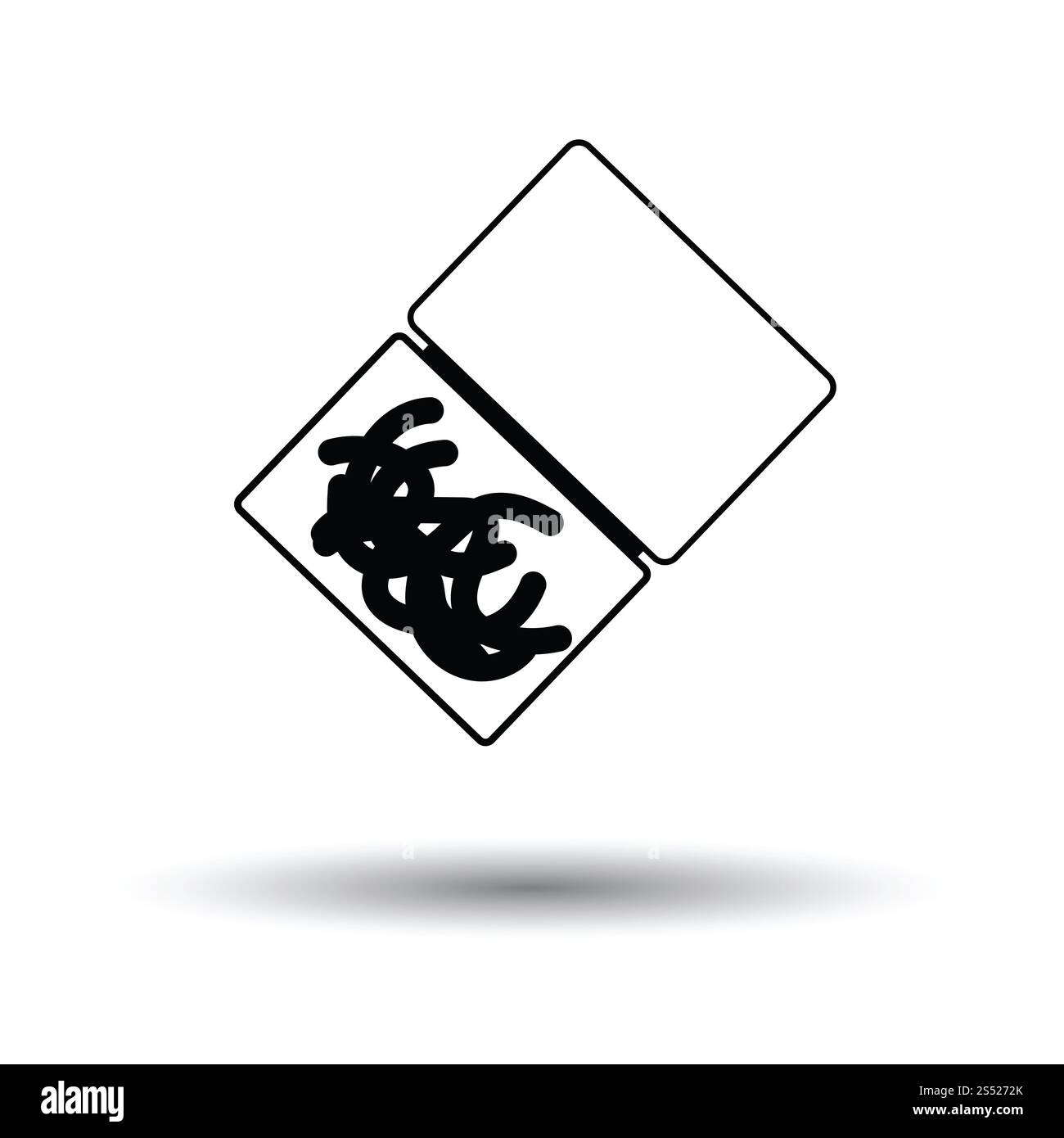 Icon of worm container. White background with shadow design. Vector ...