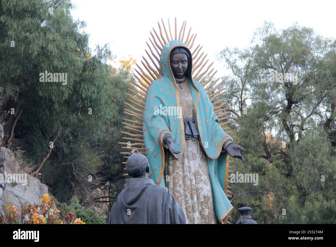 Mexico City, Mexico - Nov 26 2024: Fountain of wishes of the Basilica ...