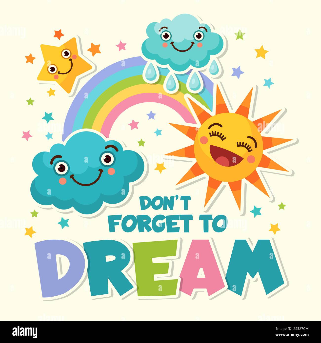 Background illustrations with cartoon funny pictures of different ...
