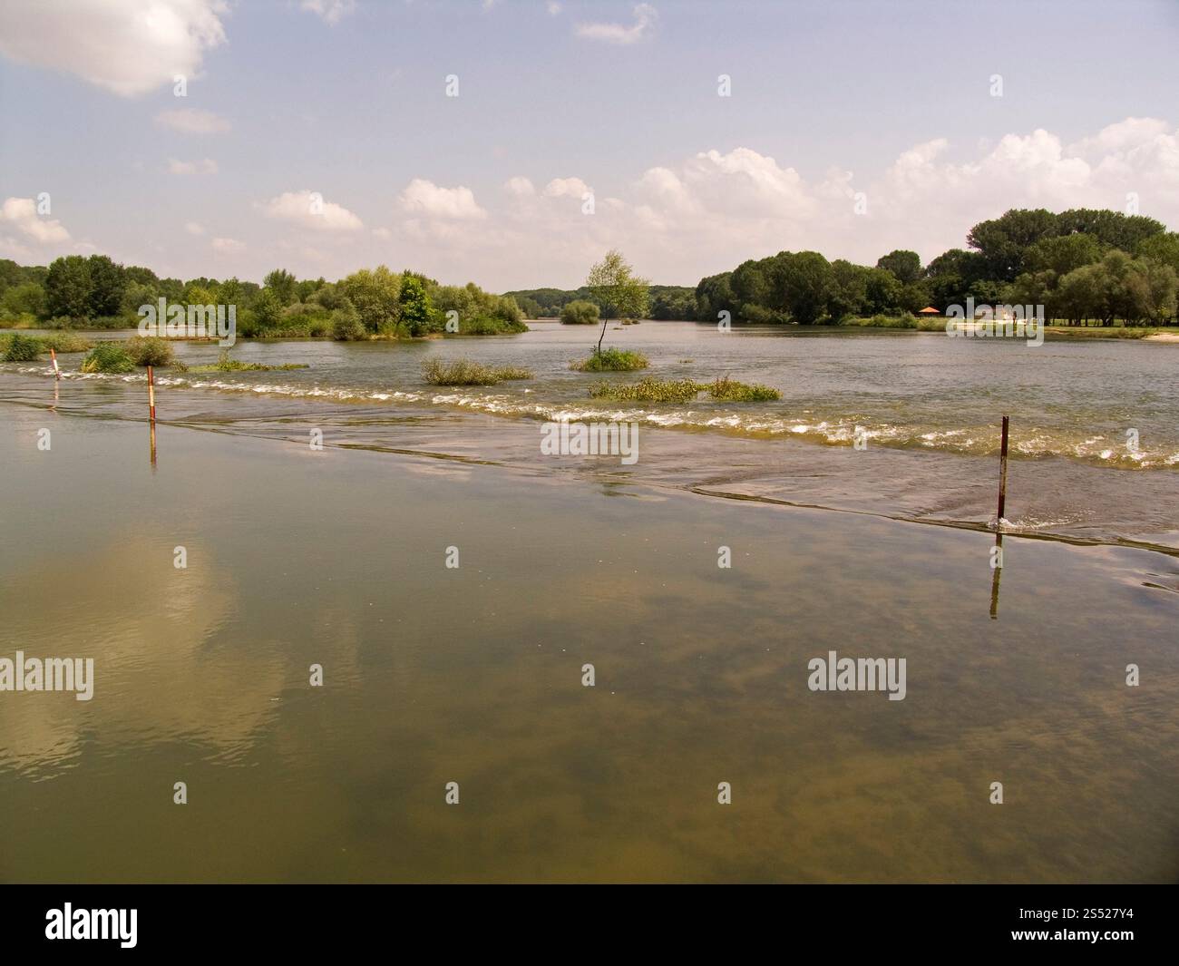 europe, greece, thrace, village of kastanies, confluence between the ...