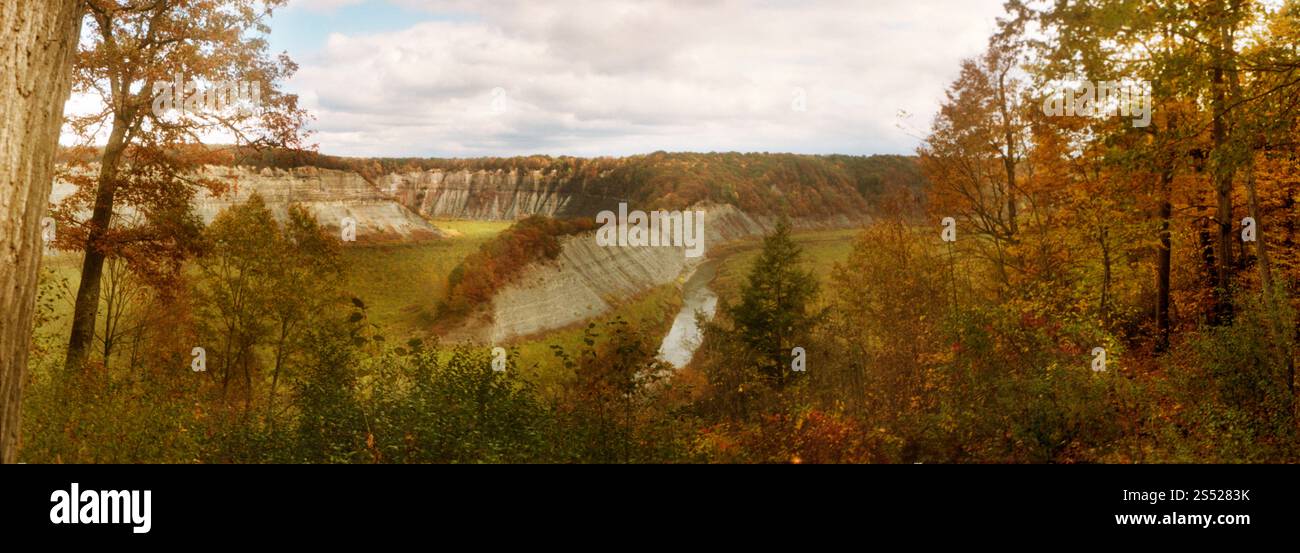 Panoramic view of Letchworth State Park, EastFinger Lakes Region ...