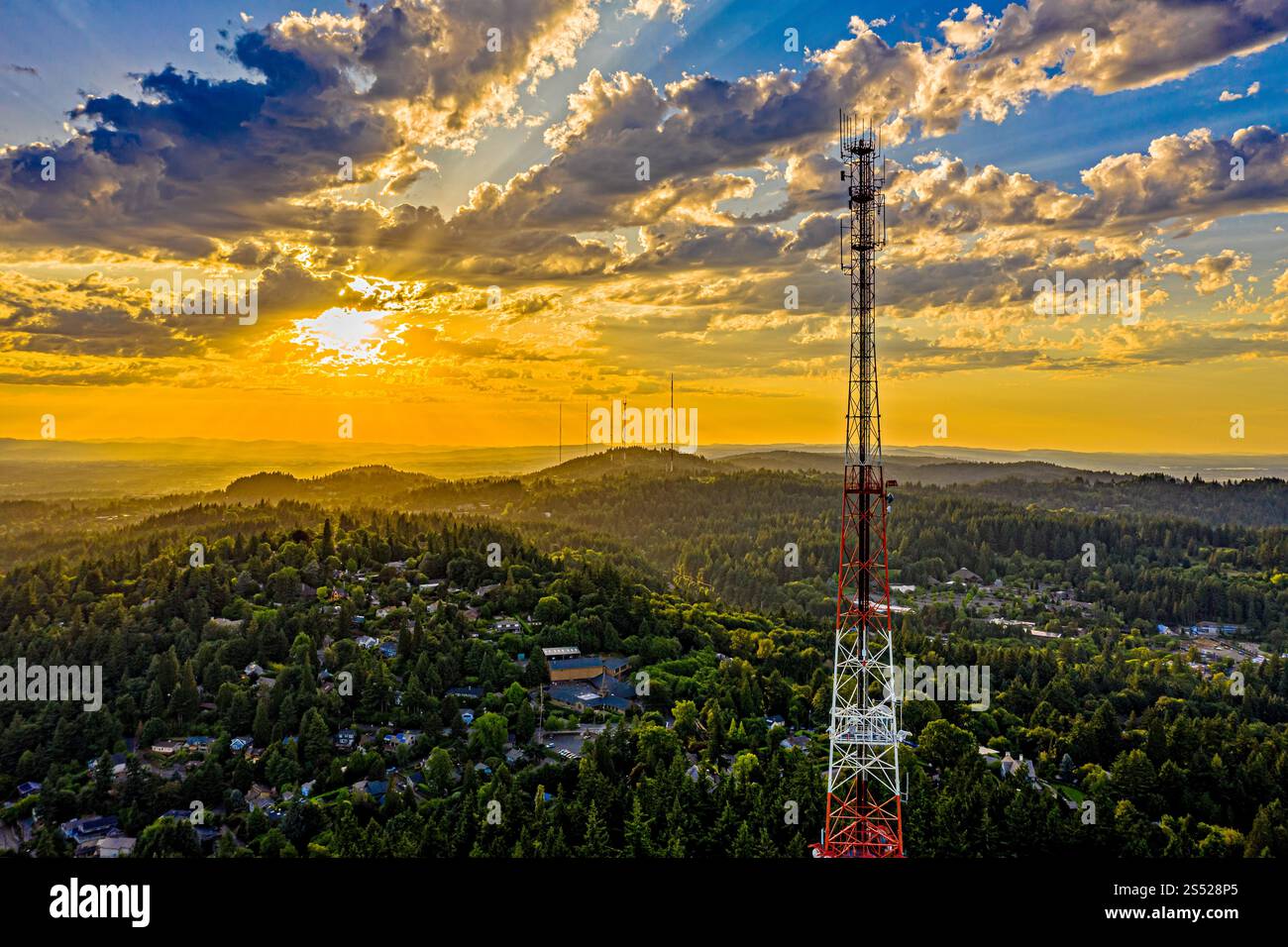 Telecommunication tower hills vertical hi-res stock photography and ...