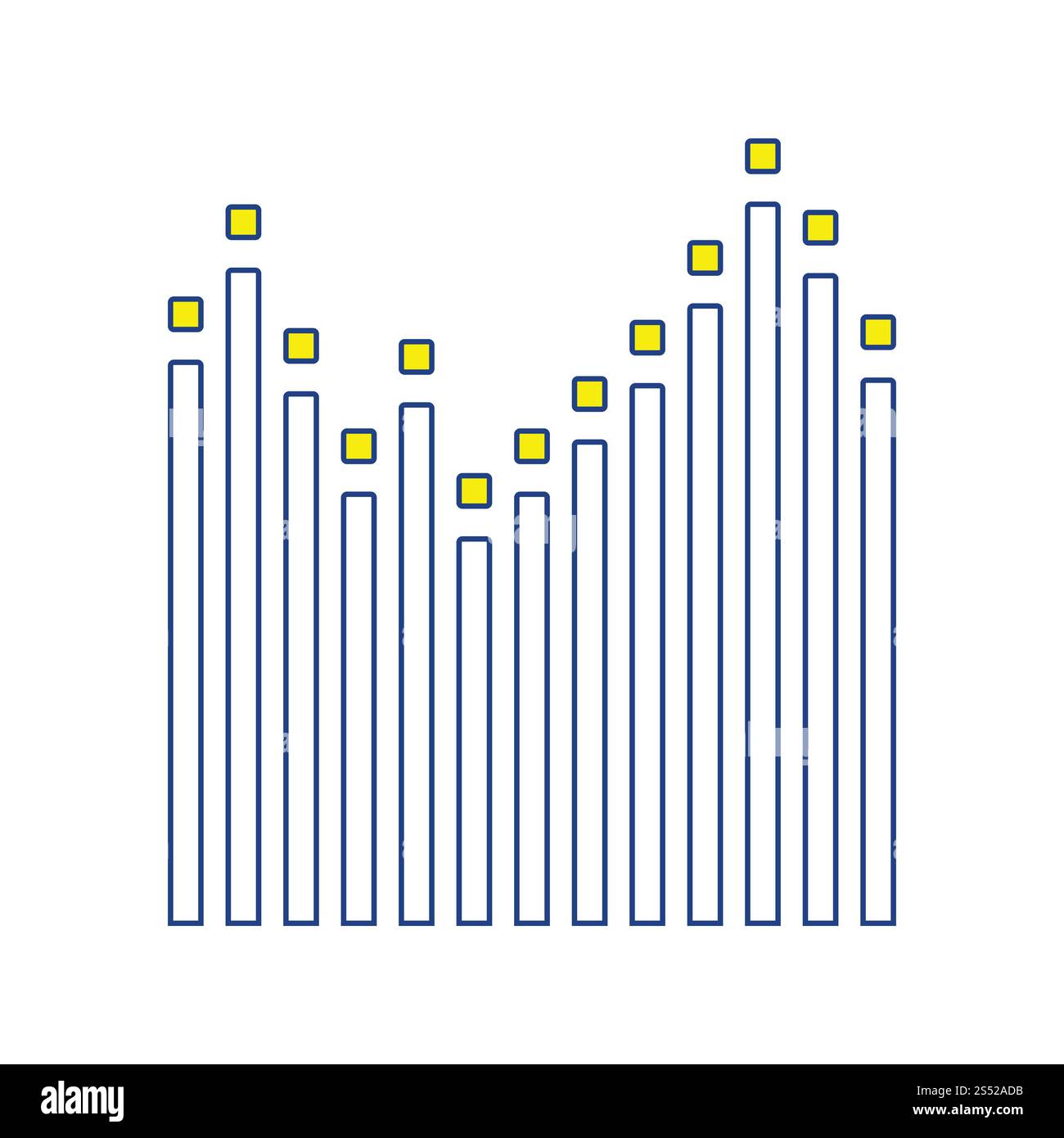 Graphic equalizer icon. Thin line design. Vector illustration Stock ...
