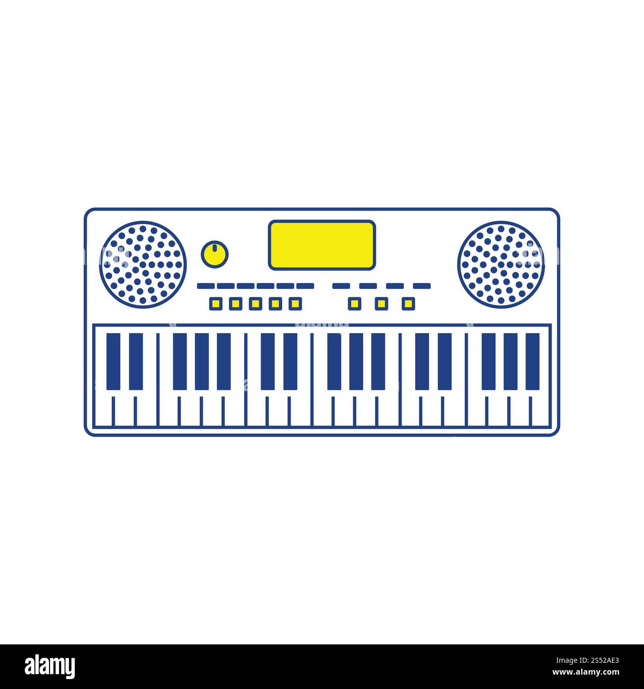 Music synthesizer icon. Thin line design. Vector illustration Stock ...