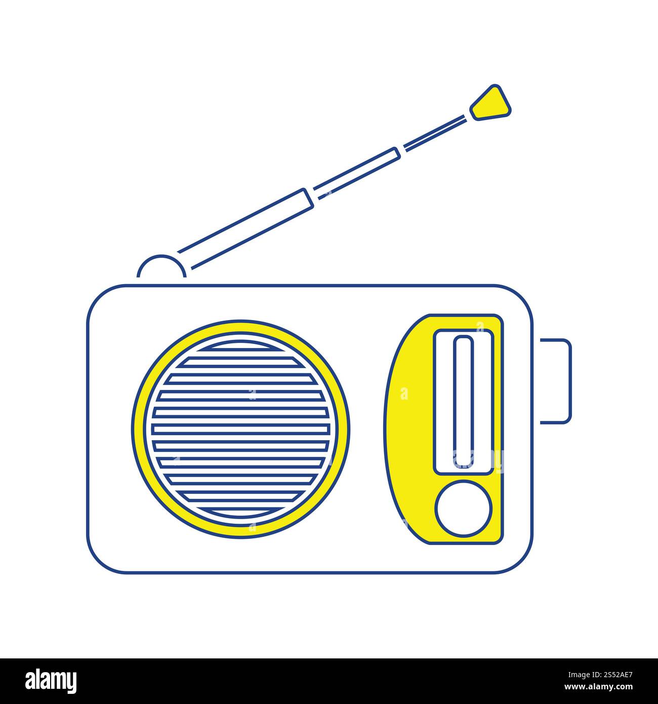 Radio icon. Thin line design. Vector illustration Stock Photo - Alamy