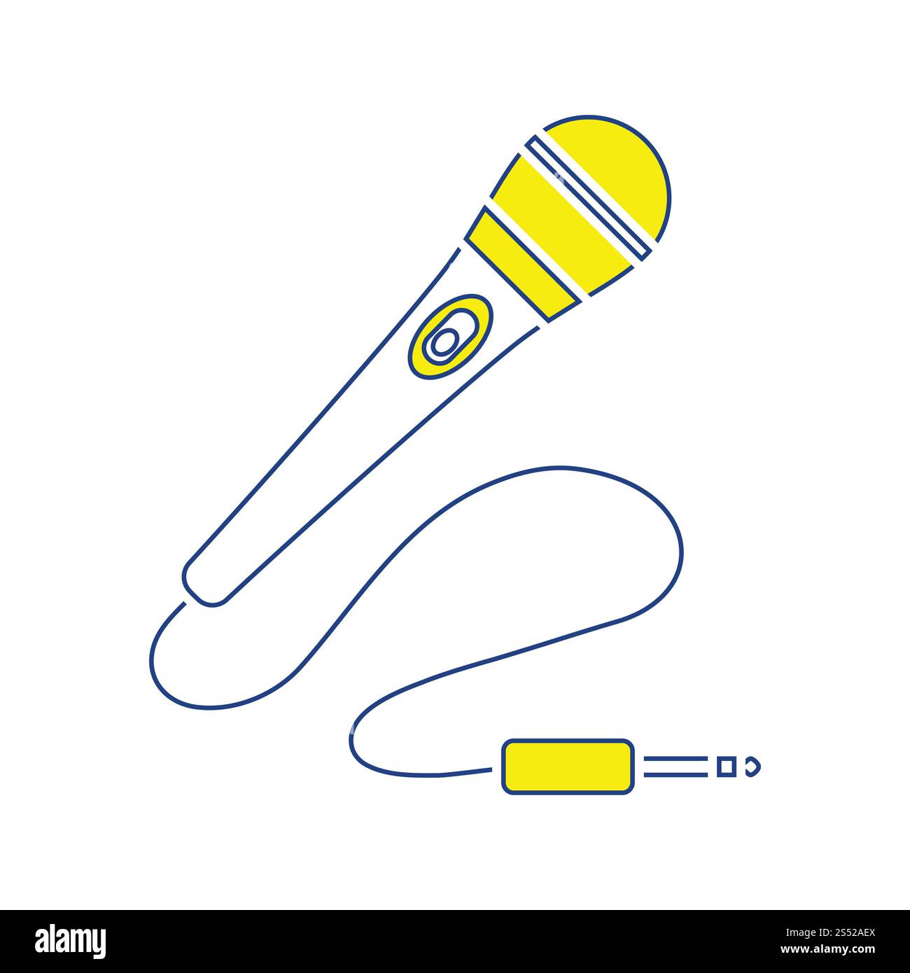 Karaoke microphone icon. Thin line design. Vector illustration Stock ...