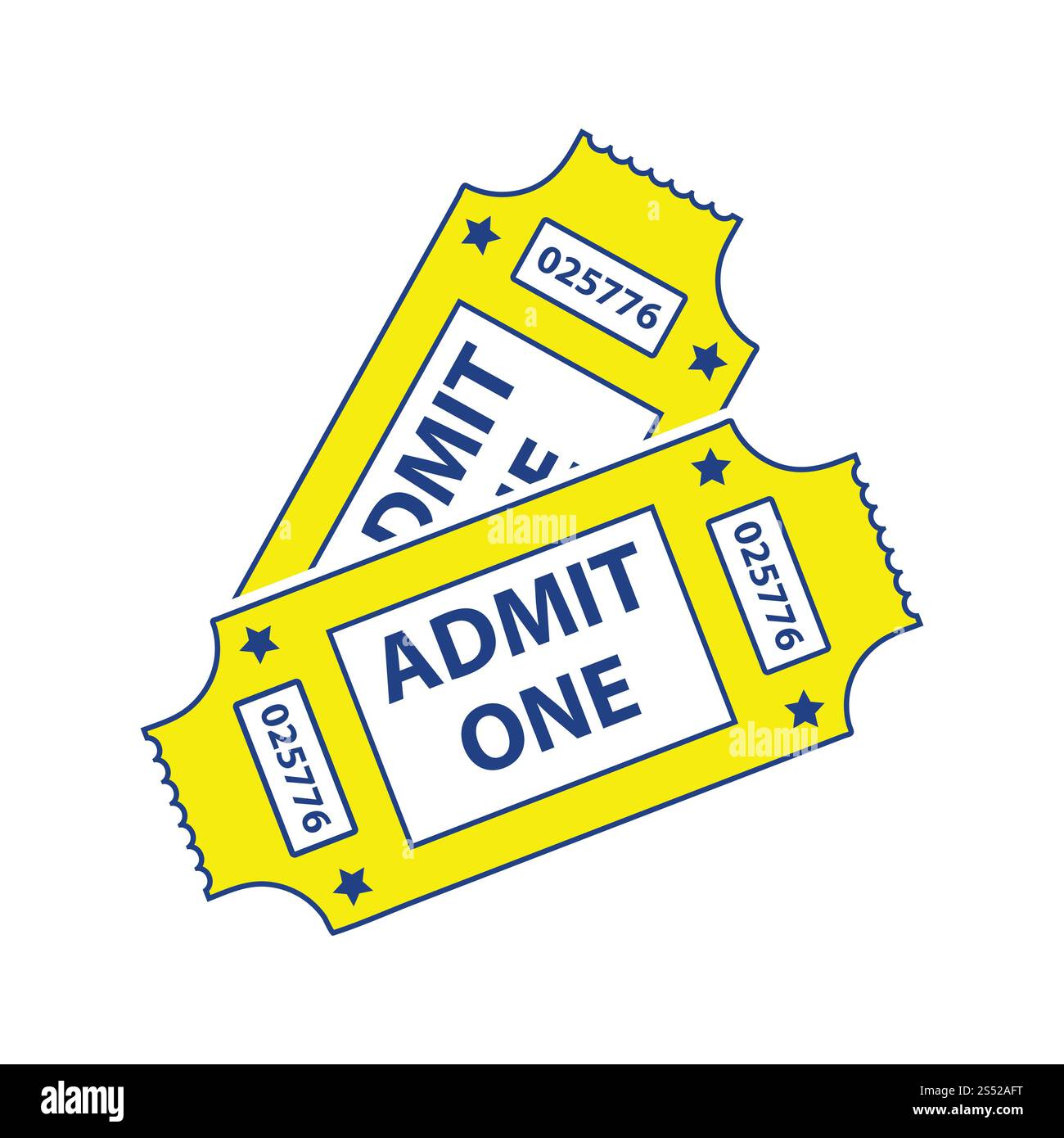 Cinema tickets icon. Thin line design. Vector illustration Stock Photo ...