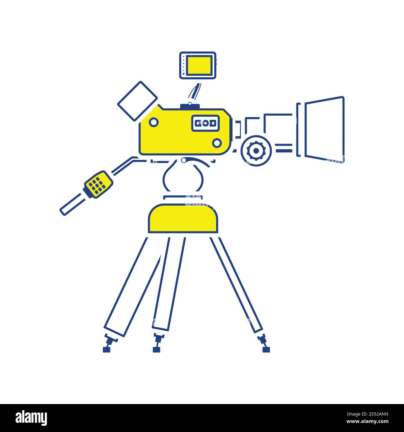 Camera single line art Cut Out Stock Images & Pictures - Alamy