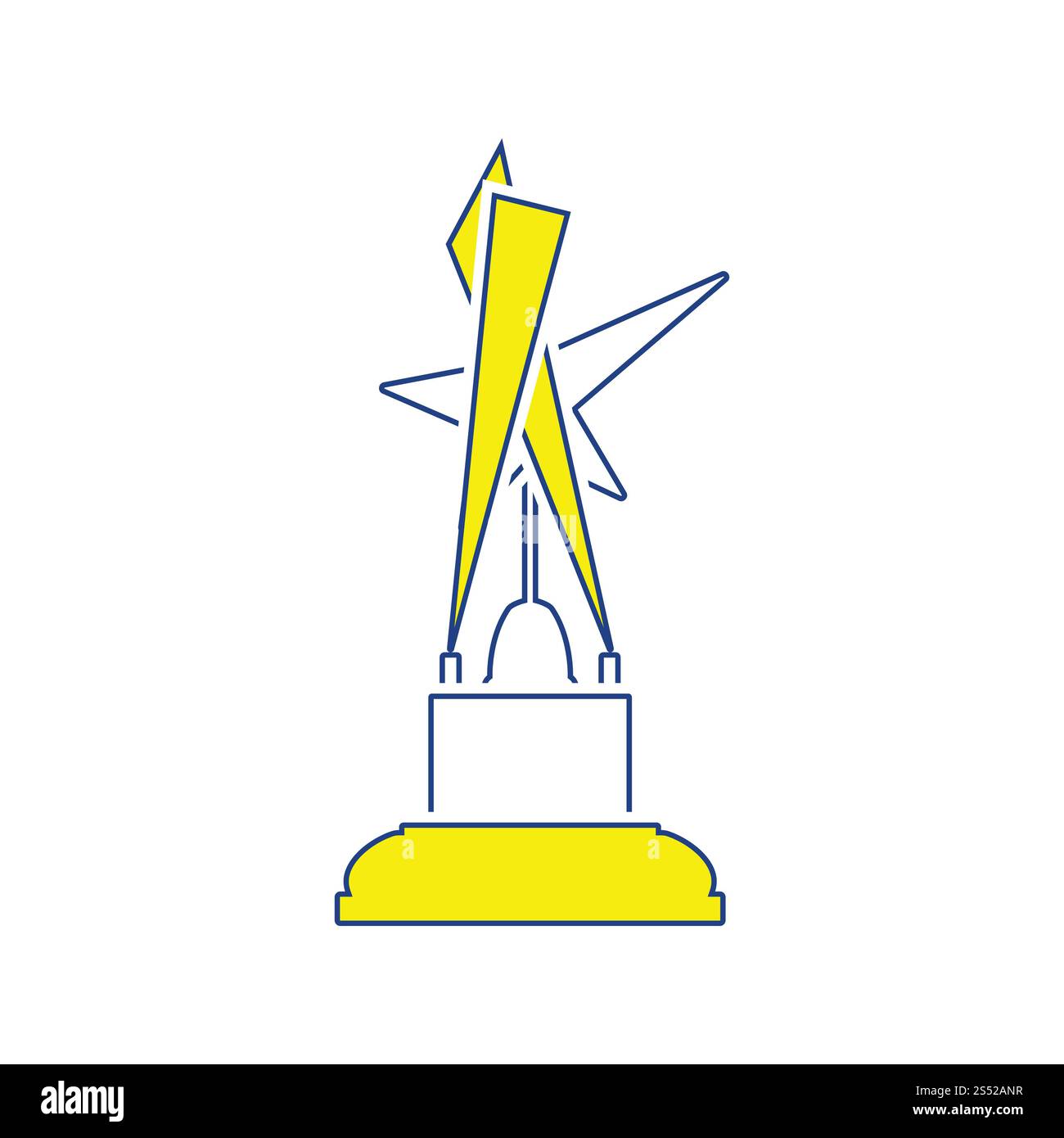Golden line award trophy Cut Out Stock Images & Pictures - Alamy