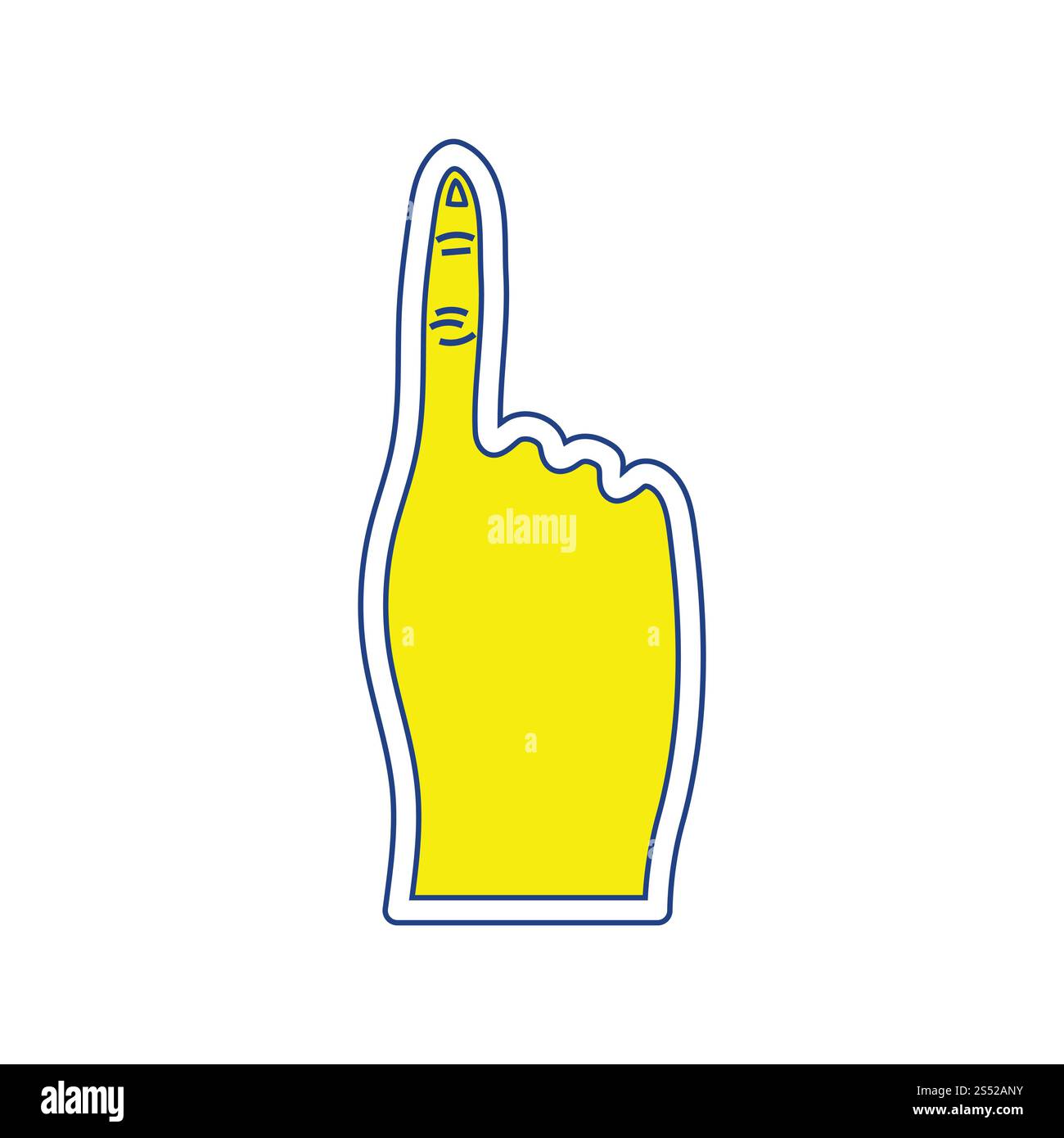 Fans foam finger icon. Thin line design. Vector illustration Stock ...