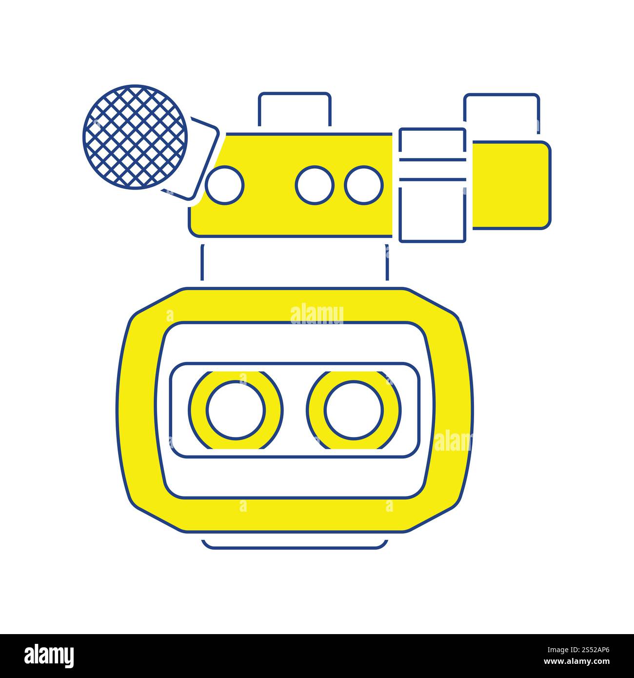3d movie camera icon. Thin line design. Vector illustration Stock Photo ...
