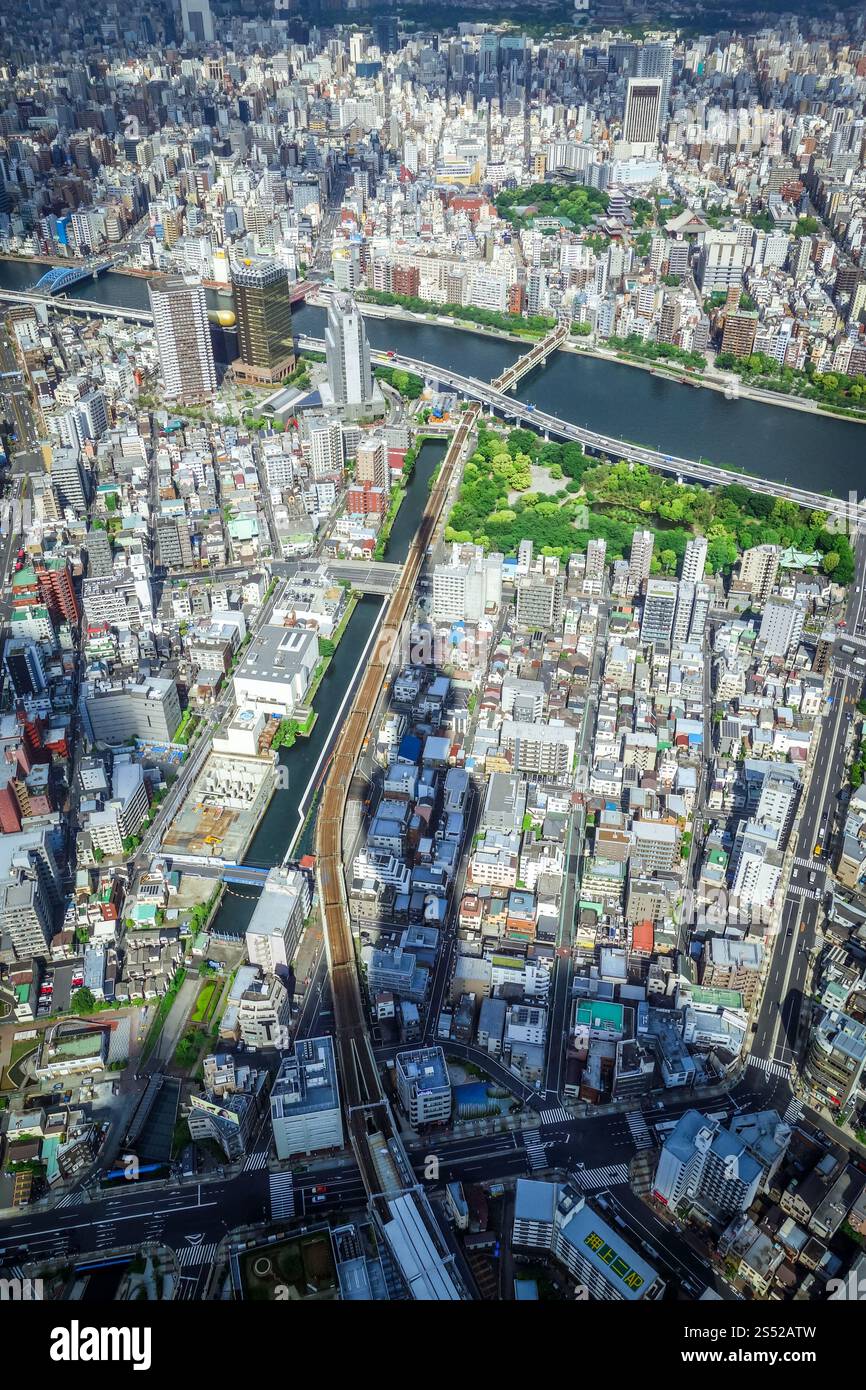 Tokyo city skyline panorama aerial view, Japan. Tokyo city skyline aerial view, Japan Stock ...